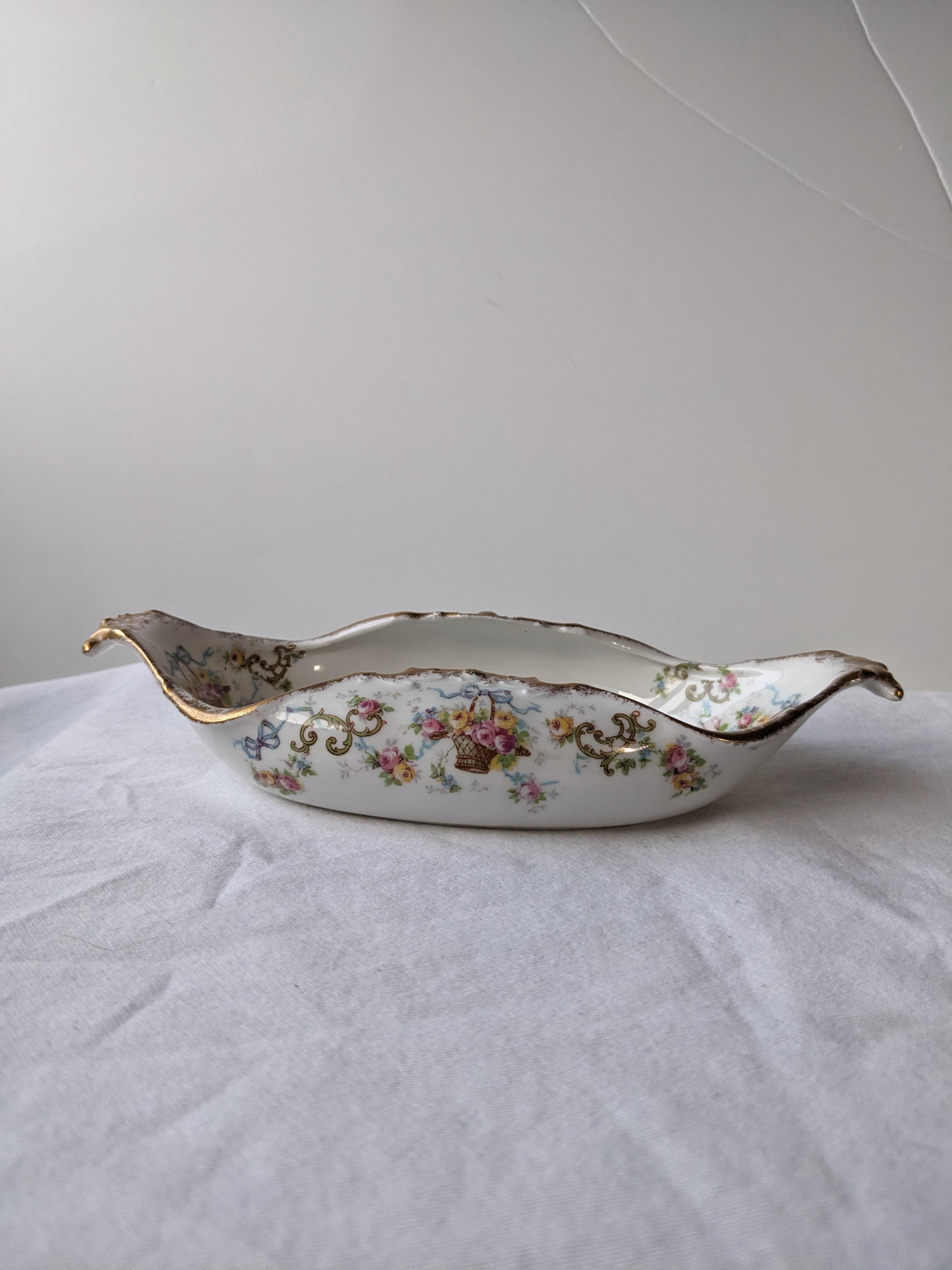 Antique Paroutaud Freres La Seynie Limoges Floral Porcelain Dish ...