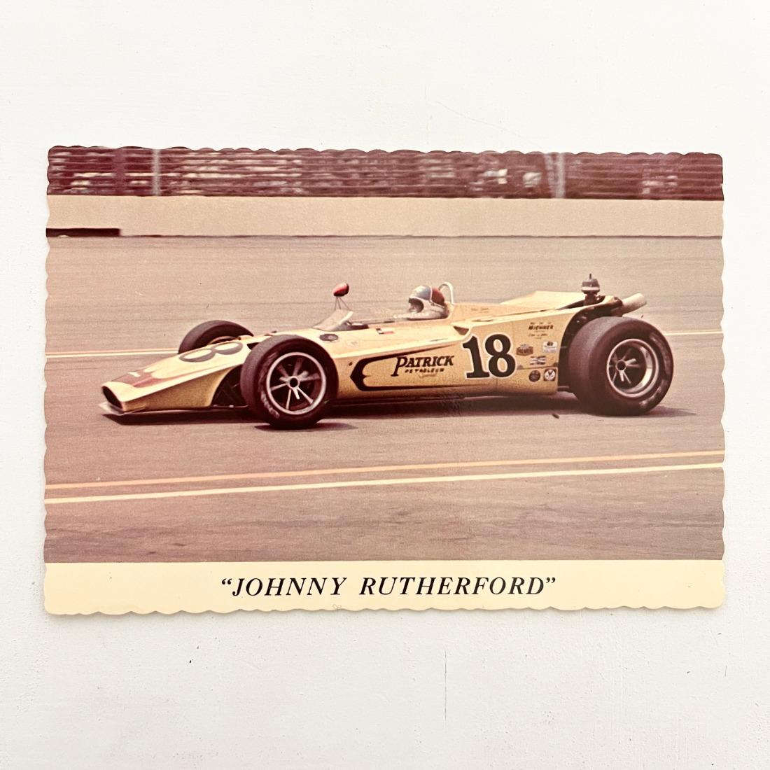 Johnny Rutherford Patrick Turbo Offy Indy 500 Auto Racing Postcard Vtg ...