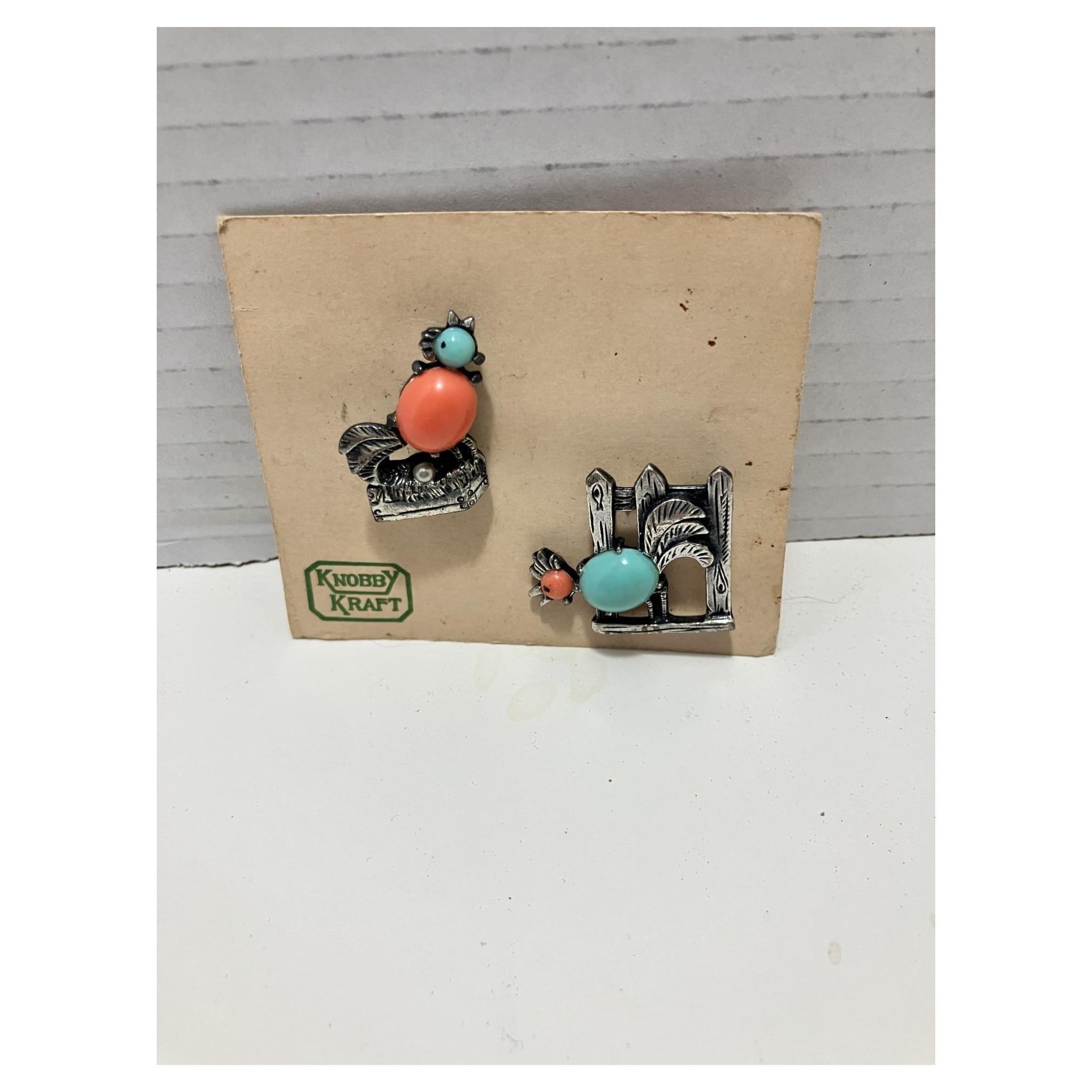 Knobby craft chicken pins