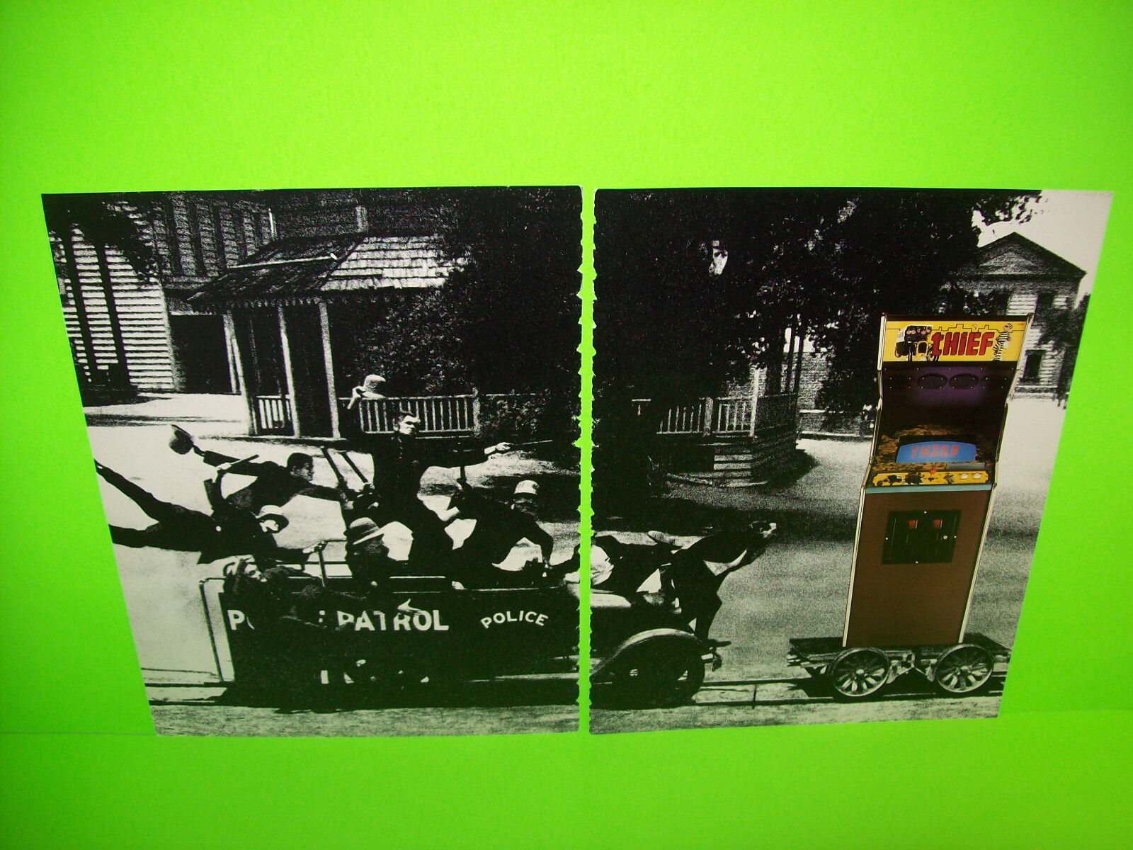 Pacific Novelty THIEF 1981 Arcade Game Promo Advertising Print AD Promo Art