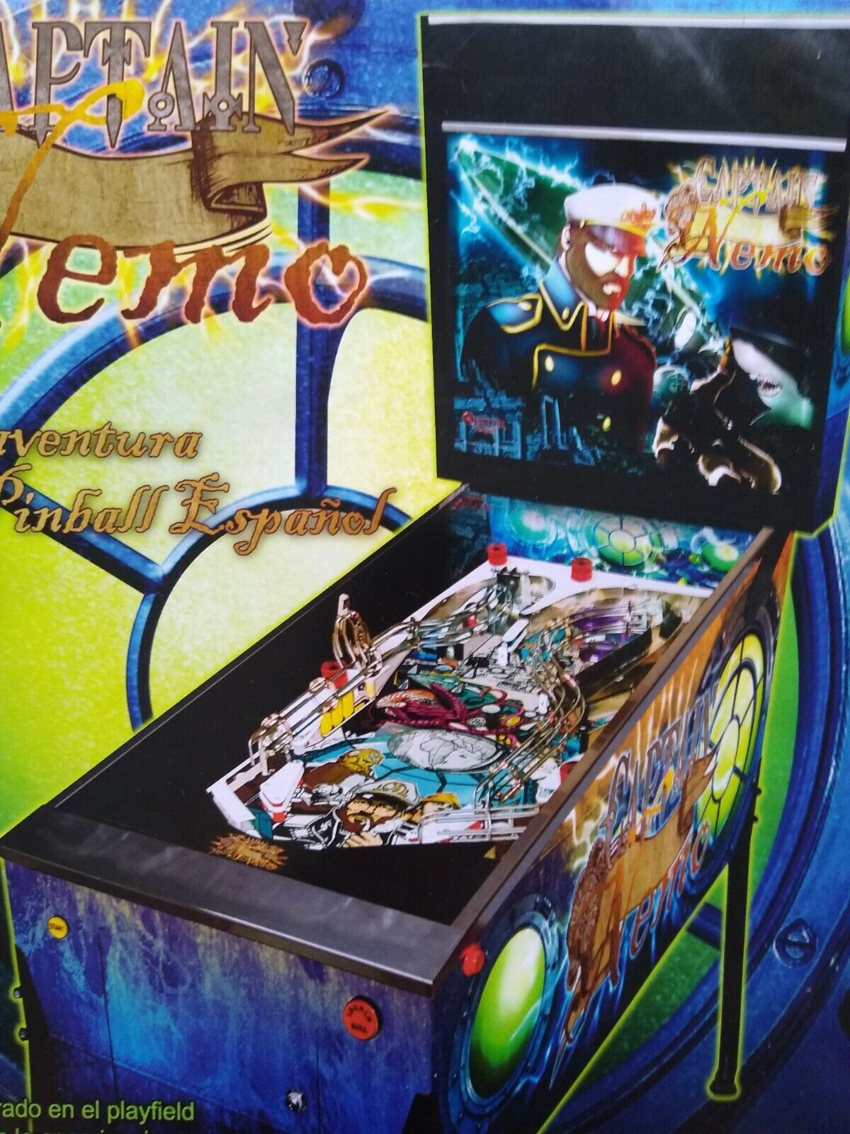 Quetzal Captain Nemo Pinball Art Print FLYER Original Sheet Promo 2015