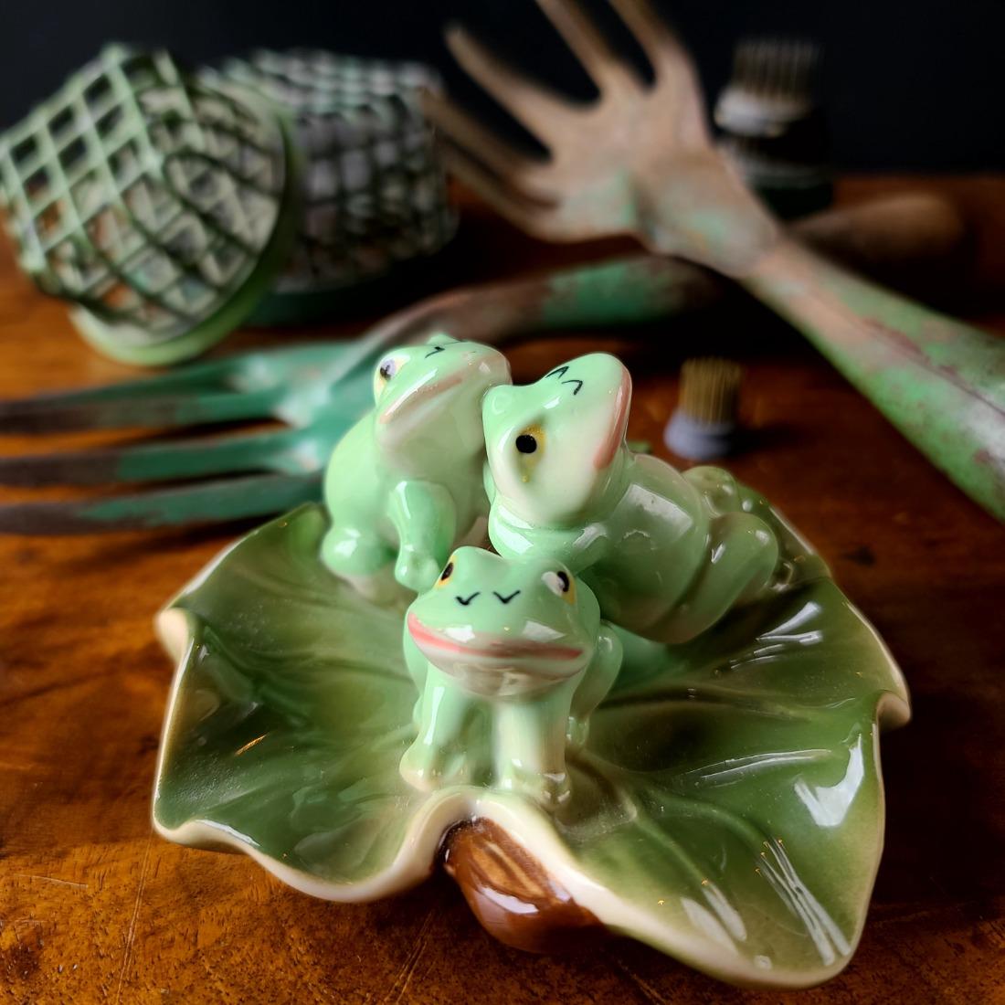 Three Frogs Chillin' on a Lily Pad
