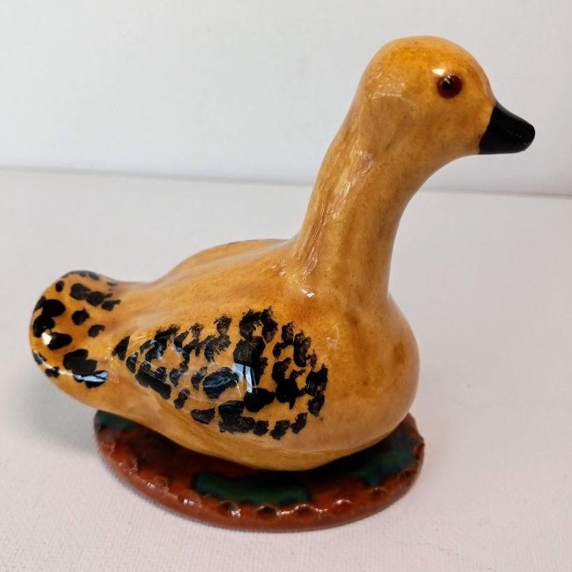 Robesonia Redware Pottery Duck 2012 (Formerly Breininger Pottery) H:3. ...