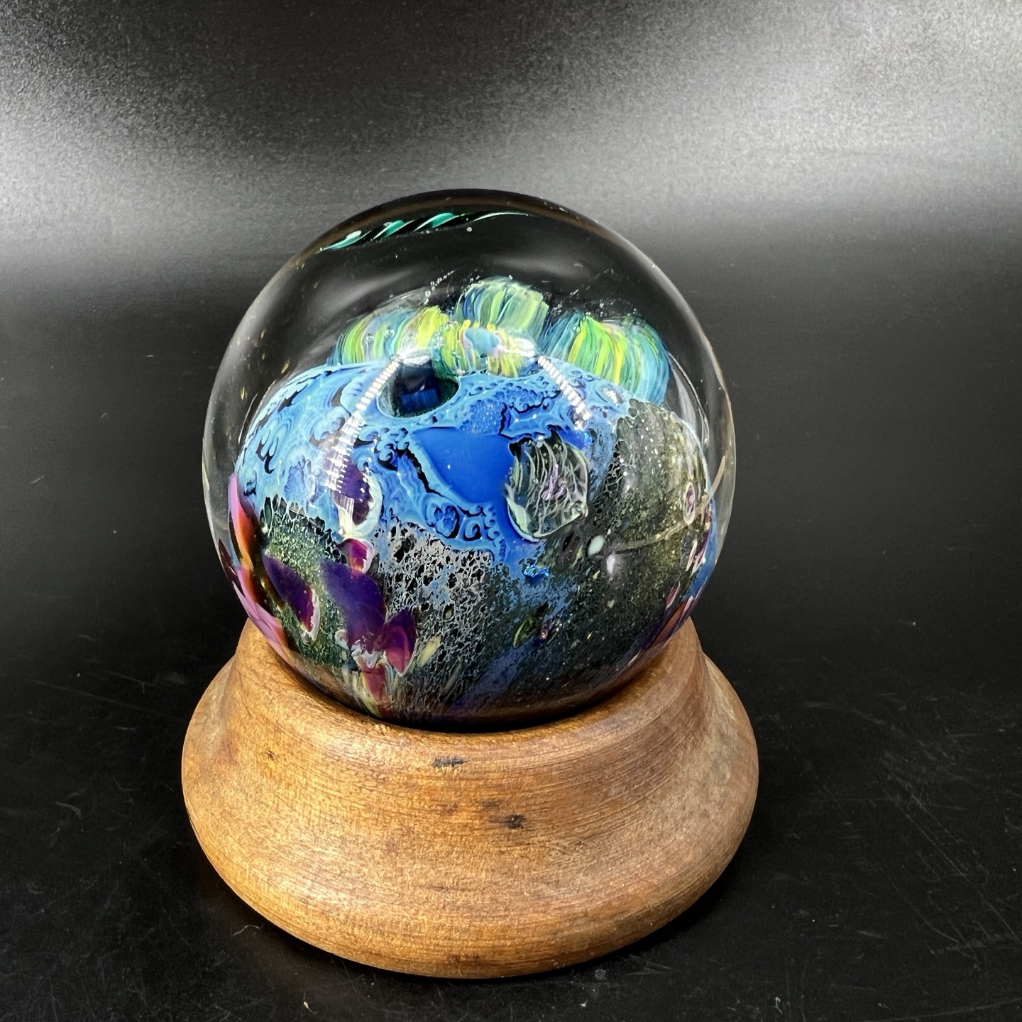 Josh Simpson Art Glass Marble Unsigned