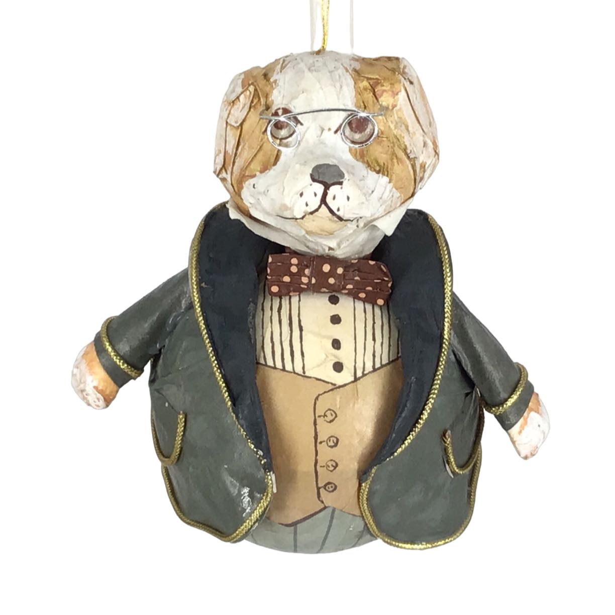 Louis Nichole Old World Bow Tie Dog Ornament For Kurt Adler