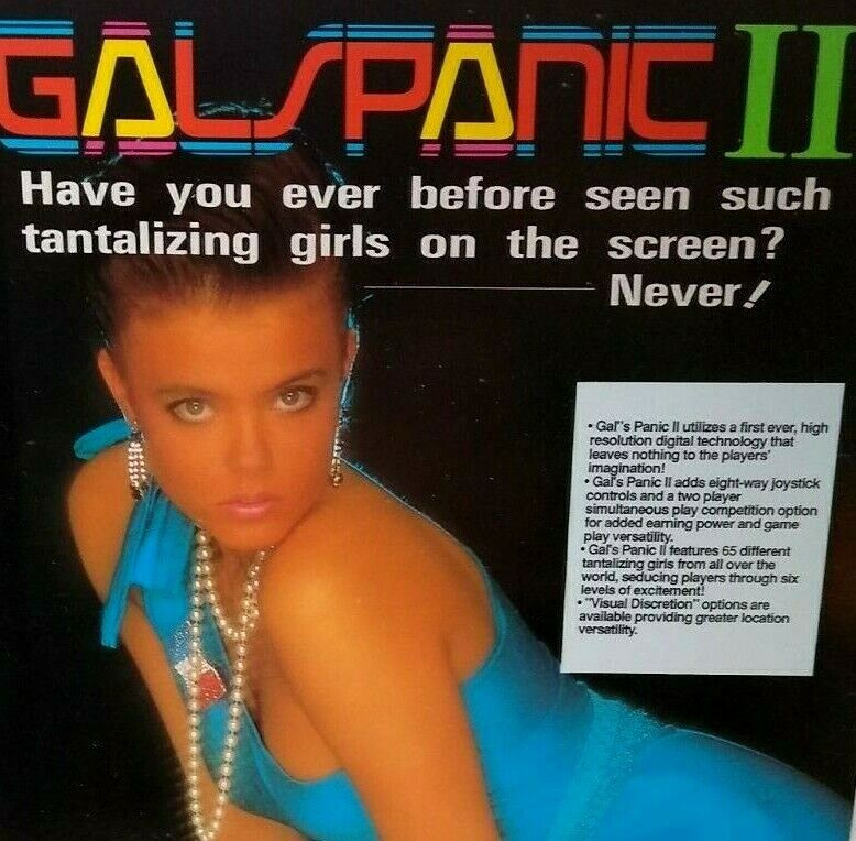 Gals Panic II Original Arcade Flyer Video Game Art Sexy Women Kaneko 8.25 x 11.5
