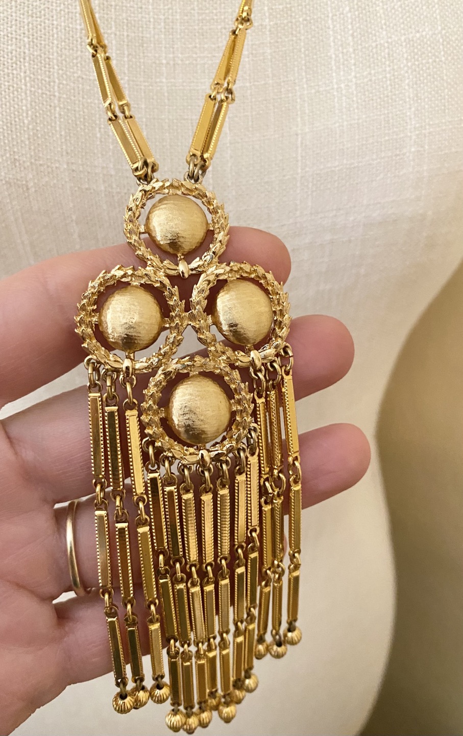 1970’s Monet Tassel Necklace, From The Shandelle Collection