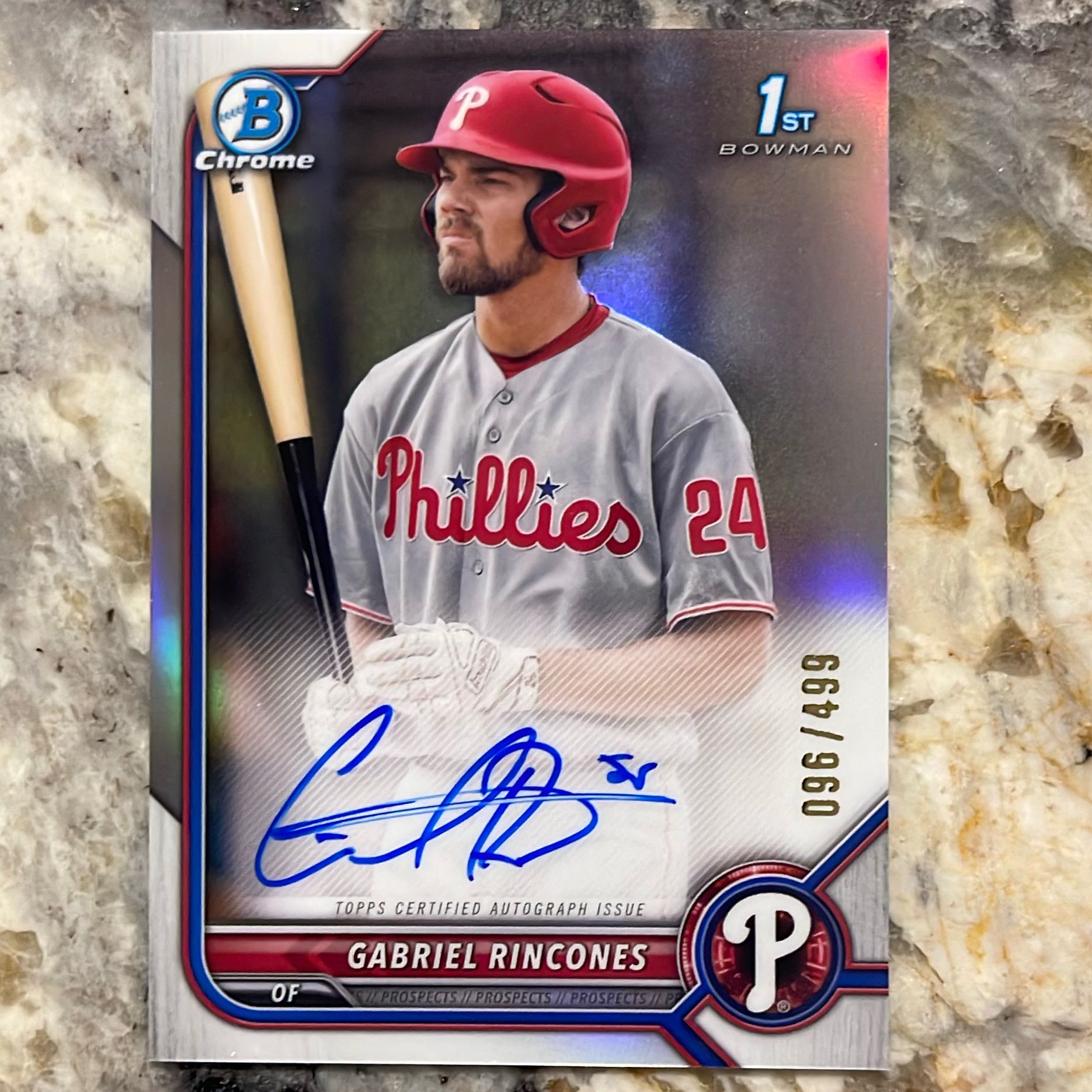 2022 Bowman Draft Gabriel Rincones 1st Refractor Auto /499