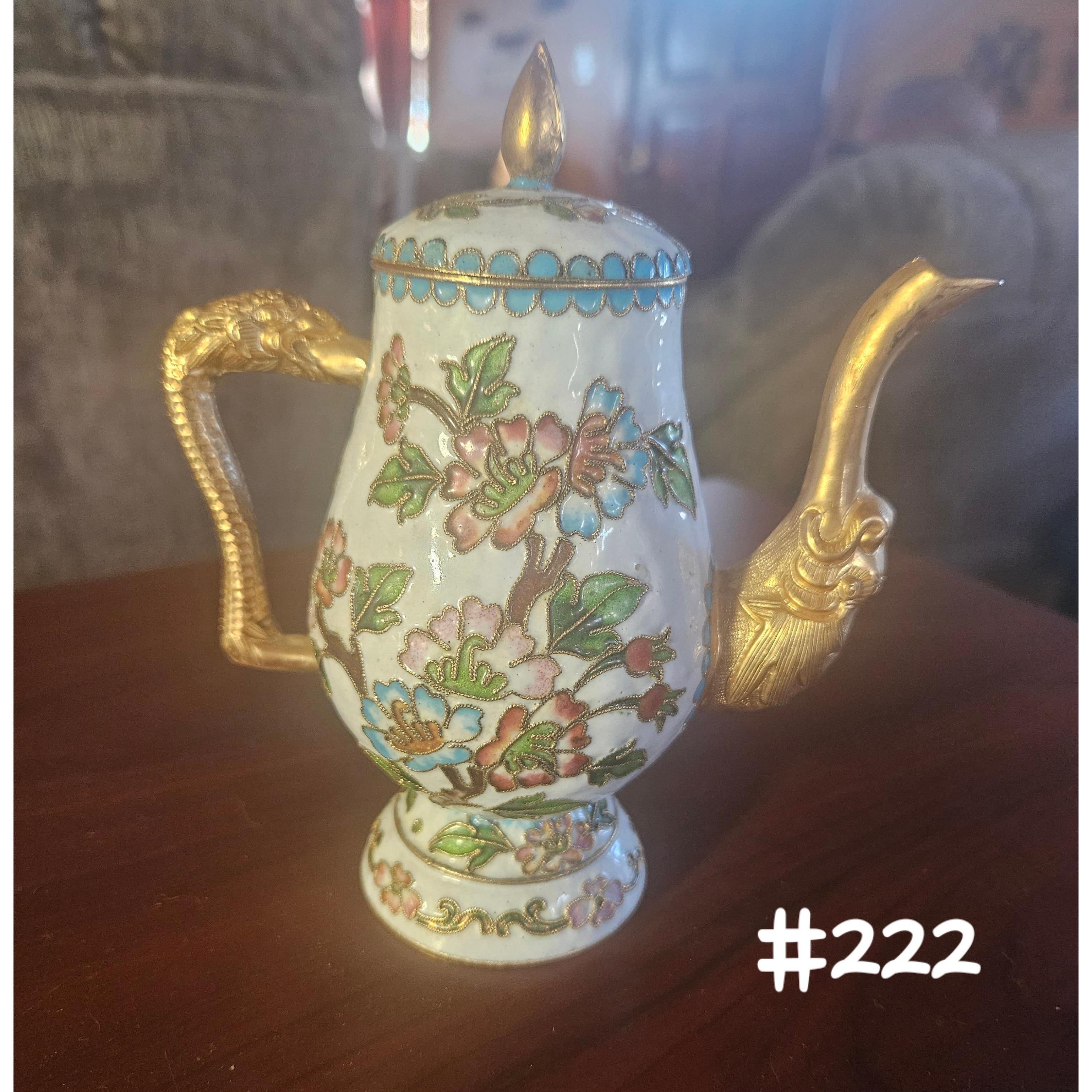 Chinese Cloisonne' Teapot With Lid