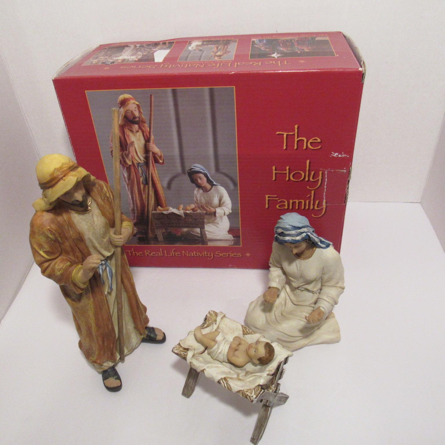 Real Life Nativity Series, The Holy Family 4 pc Set: Jesus-Mary-Joseph ...