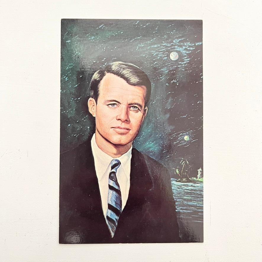 Robert F Kennedy Portrait Art Postcard Picture of Morris Katz Painting ...
