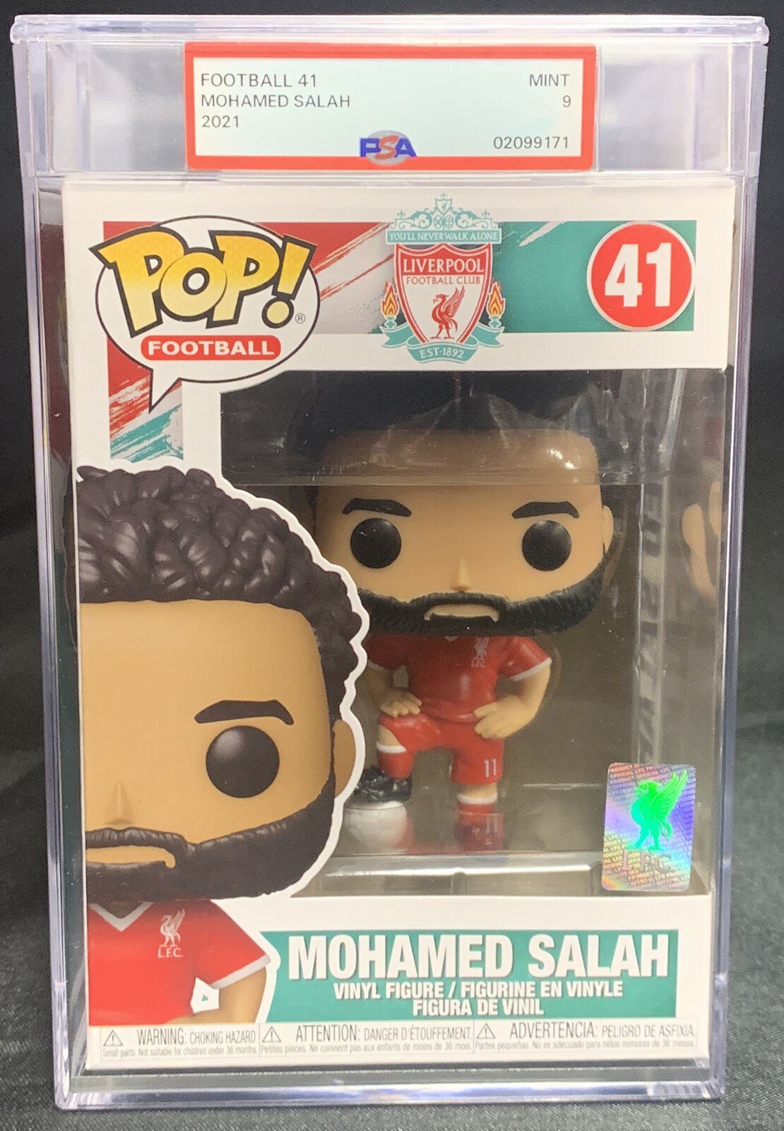 Mohamed Salah 2021 Funko Pop! Football Liverpool #41 PSA Graded 9 Encased