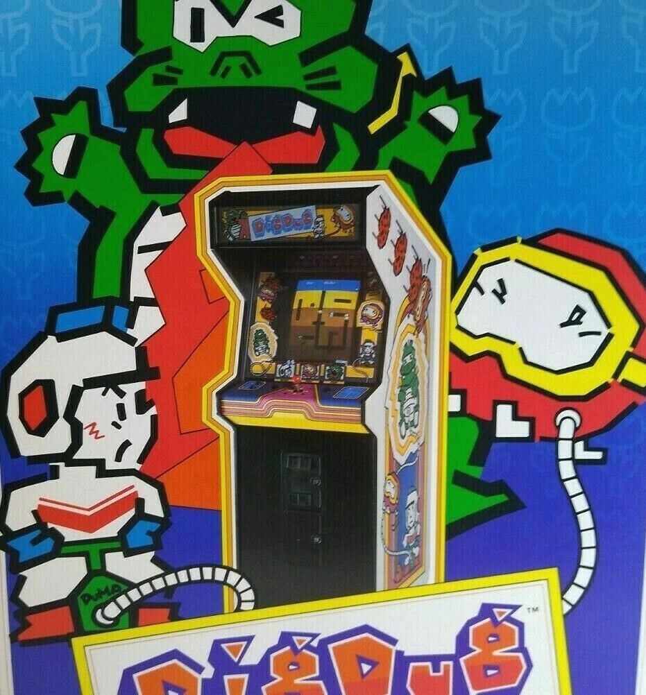 Dig Dug Arcade Flyer Promo 1982 Original Retro Vintage Video Game Art 8 ...