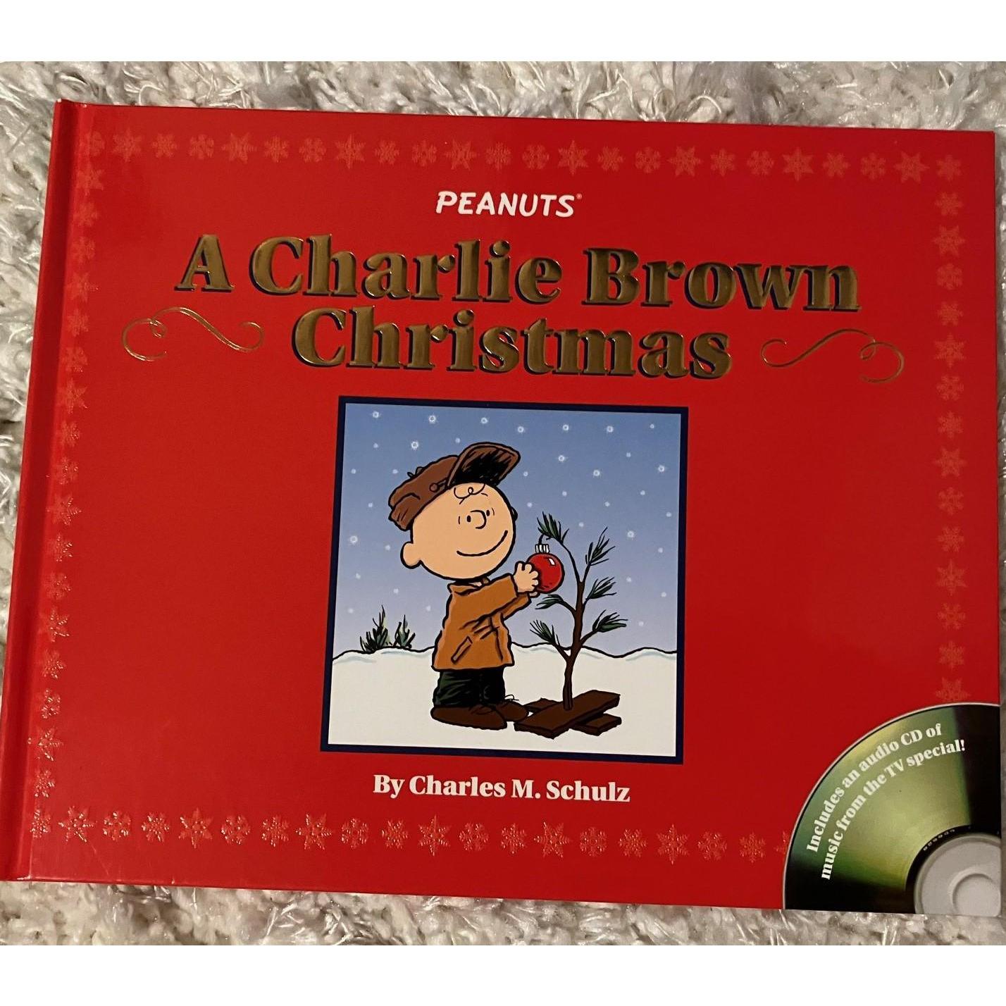 VTG Peanuts Charlie Brown Christmas by Charles Schulz with music CD, 2002