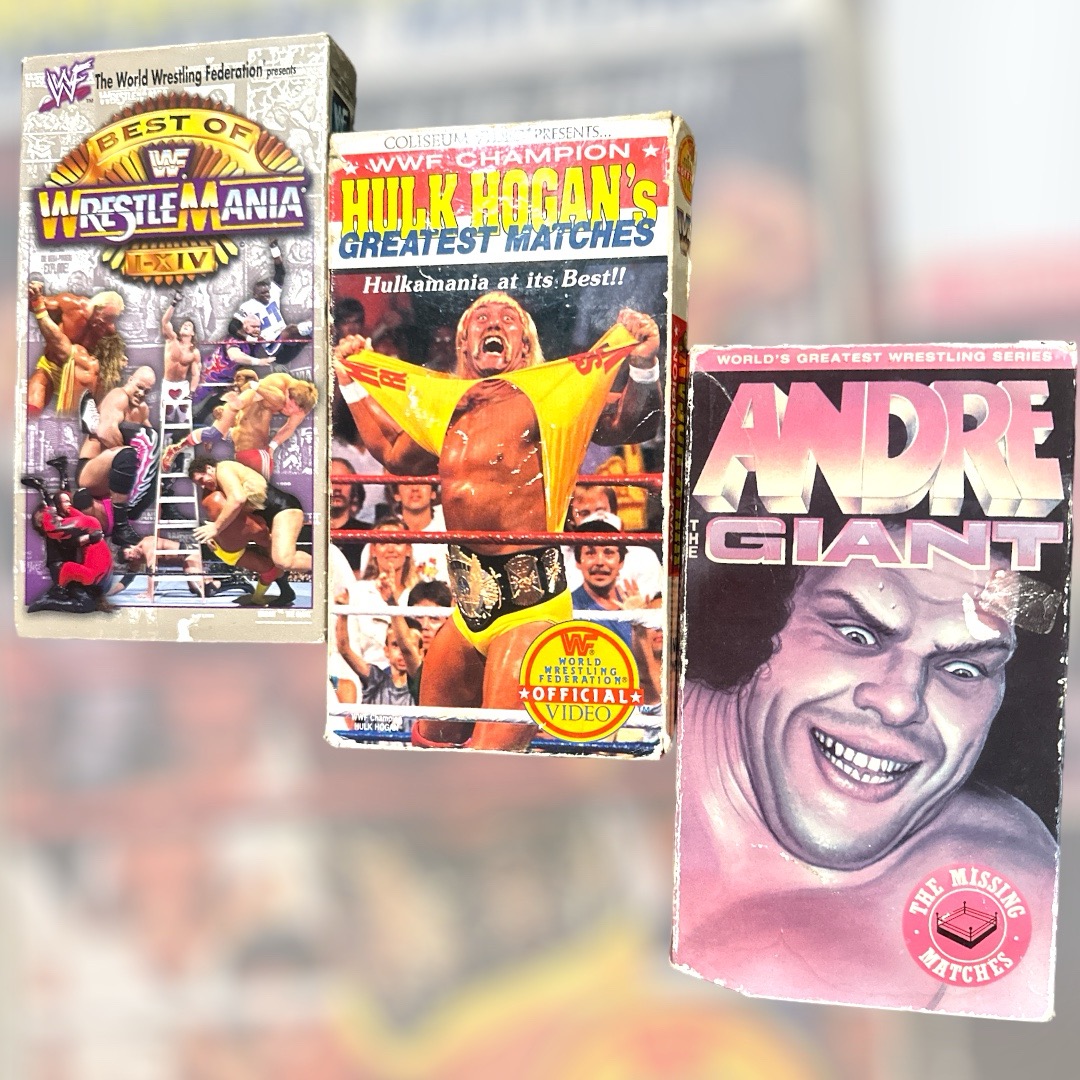 Lot Of 3 Vintage WWF VHS 📼 Best Of Wrestlemania/Hulk/Andre