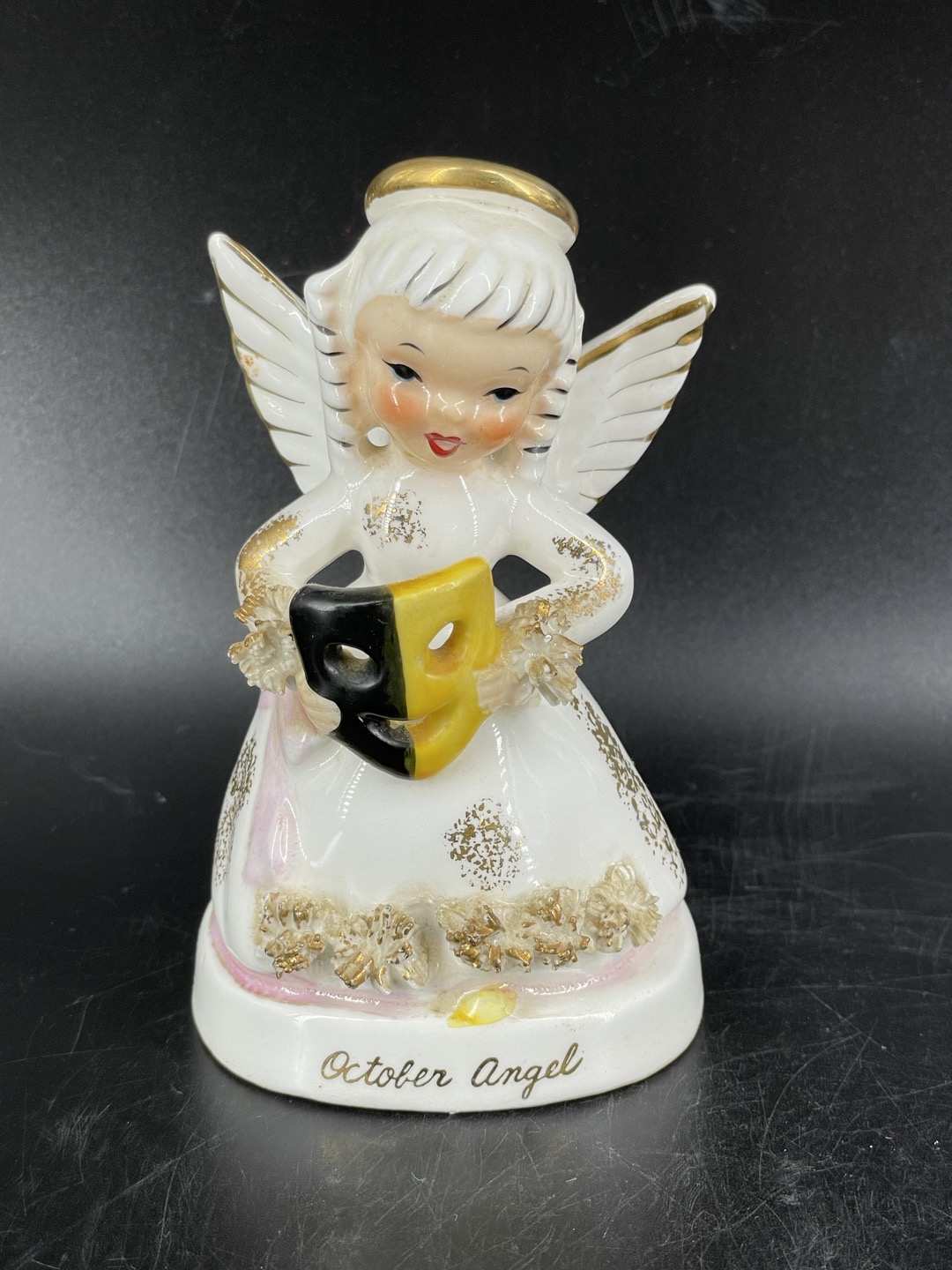 Napco October Angel Holding Halloween Mask