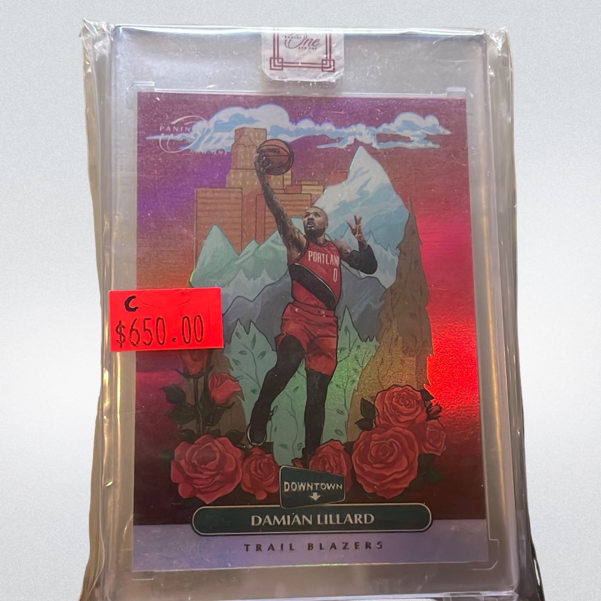 2020-21 Panini One and One Damian Lillard Downtown Case Hit