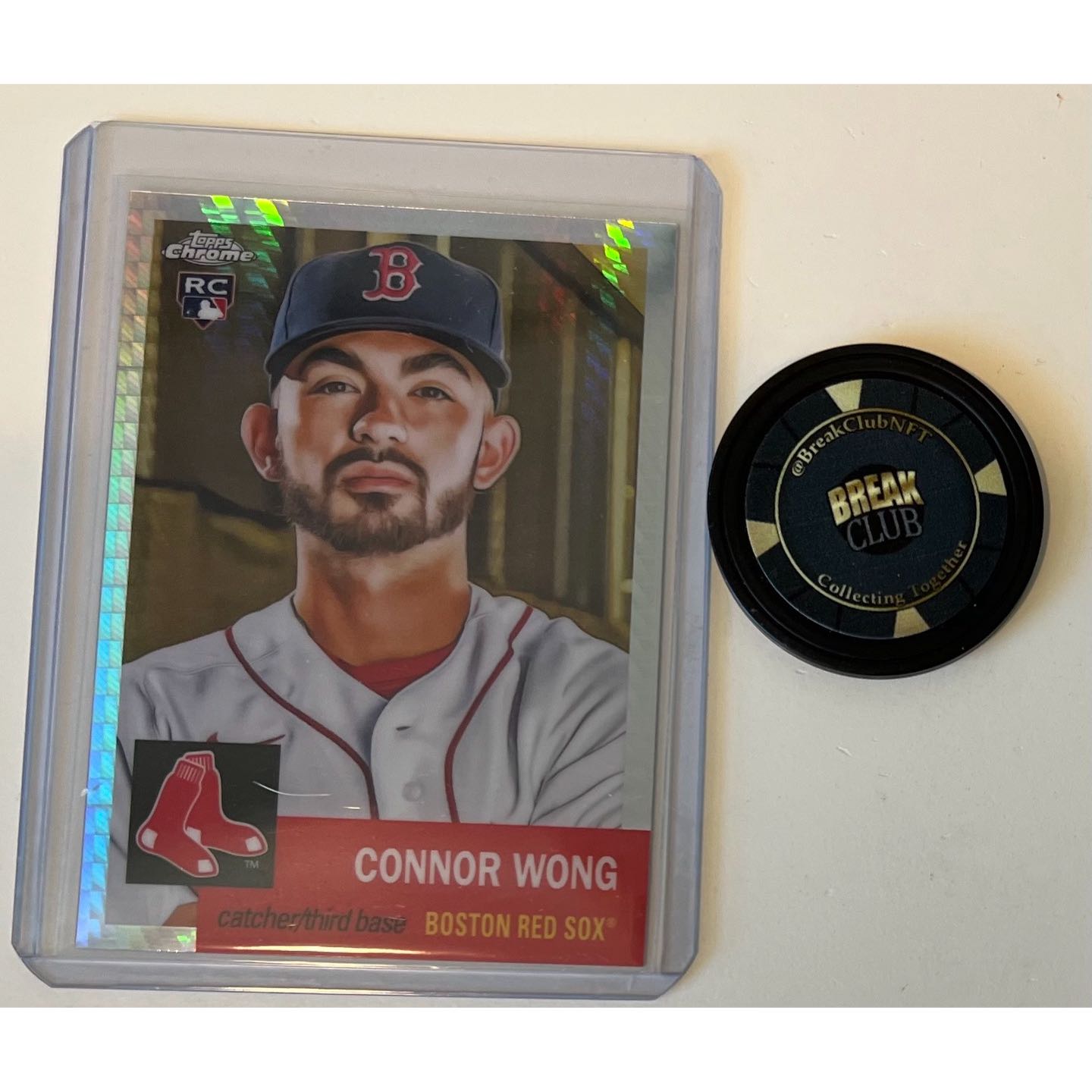 Connor Wong RC Prism Refractor Boston Red Sox