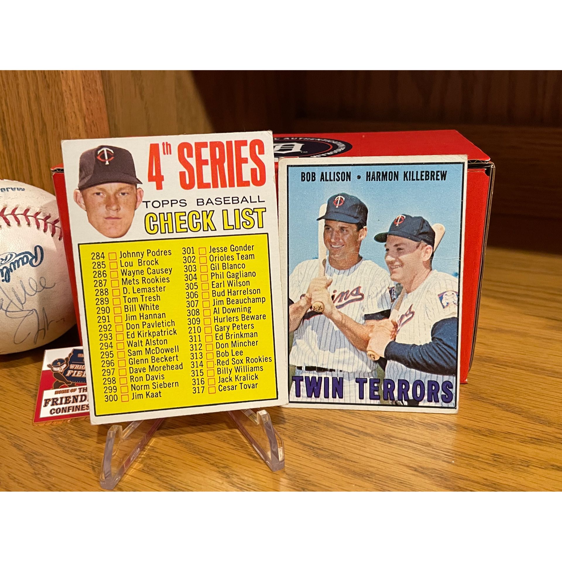 1967 Topps 4th Series Checklist Jim Kaat Twin Terrors lot - Minnesota Twins