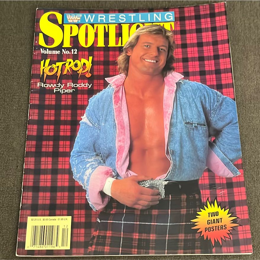 WWF Wrestling Spotlight Volume No 12 1991 Hot Rod Rowdy Roddy Piper