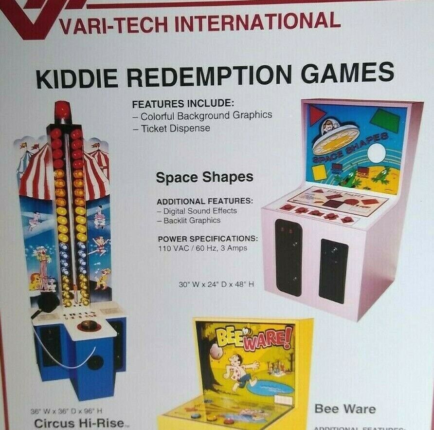 Space Shapes Treasure Hunt Bee Ware Arcade Game Flyer Vintage Art 8.5 ...