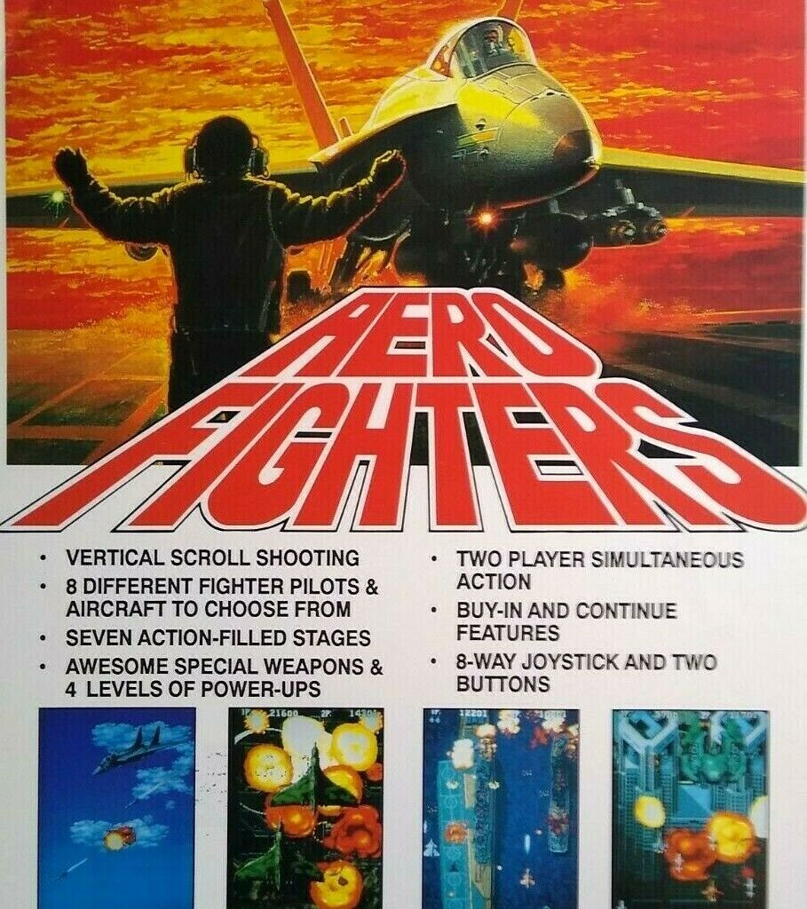 Aero Fighters Arcade Flyer Original Video Art Print 1992 Mc O'River ...