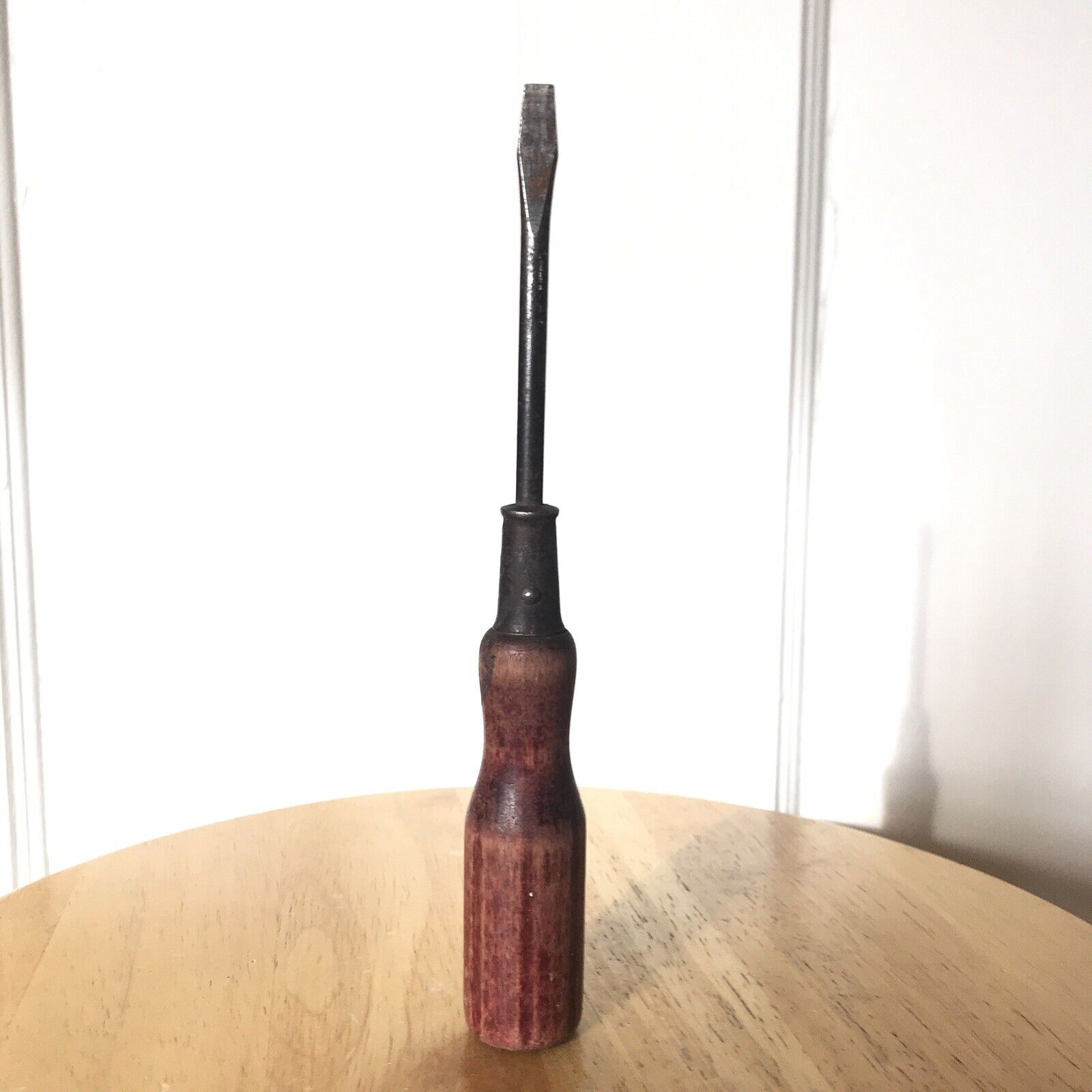 Vintage Bridgeport Flathead Screwdriver Wood Handle - Made In USA