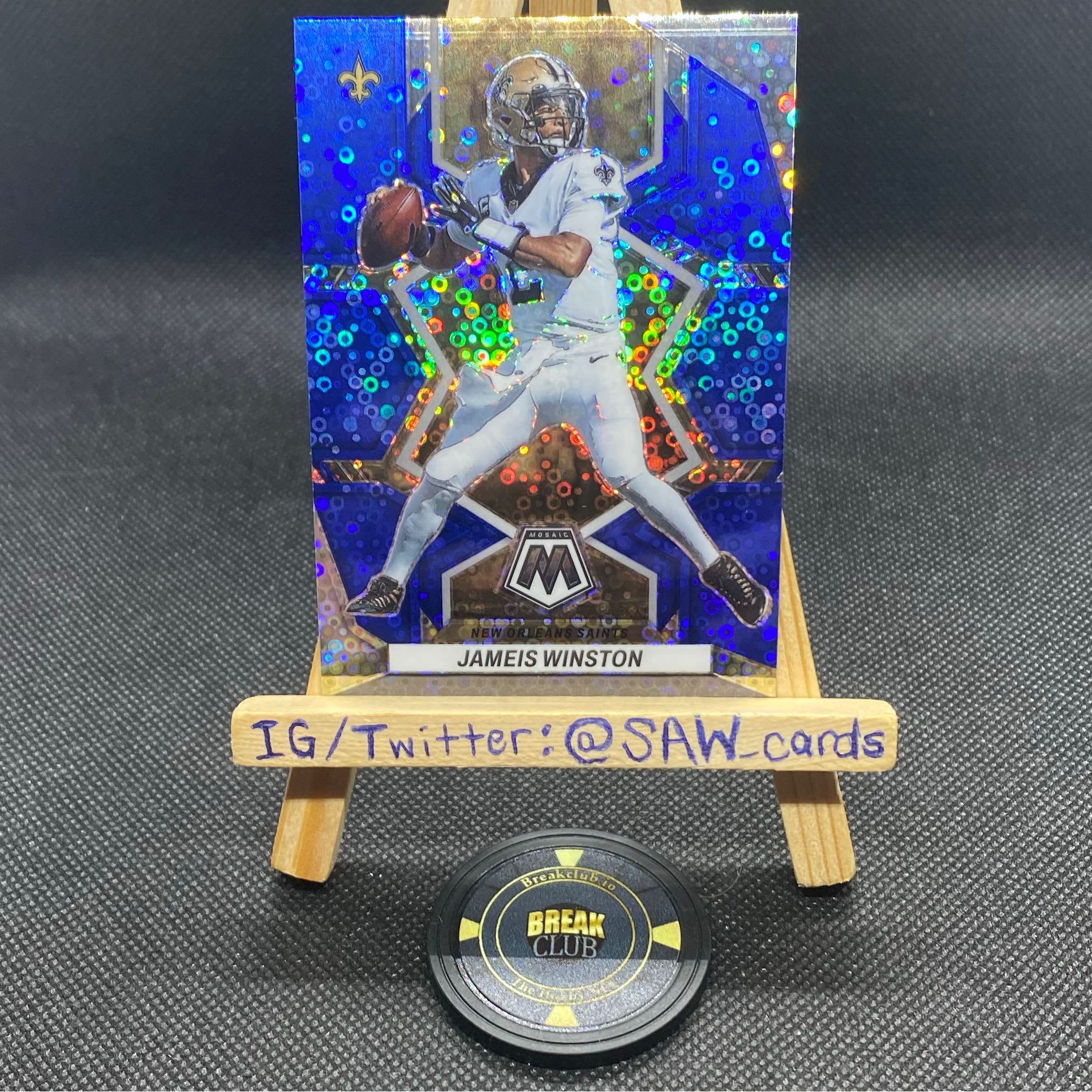 2022 Mosaic Jameis Winston Disco /75 New Orleans Saints