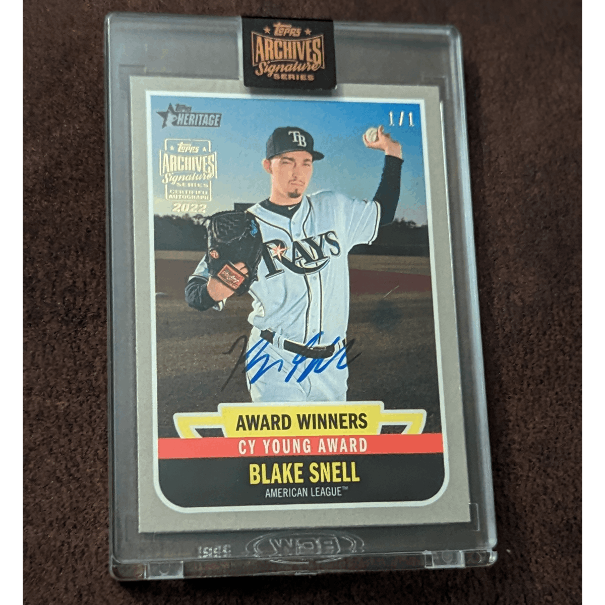 2022 Topps Archives Blake Snell 1/1 Autograph San Diego Padres