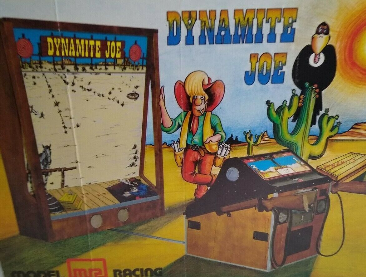Dynamite Joe Arcade FLYER Rifle Shooting Gallery Game Artwork Sheet ...