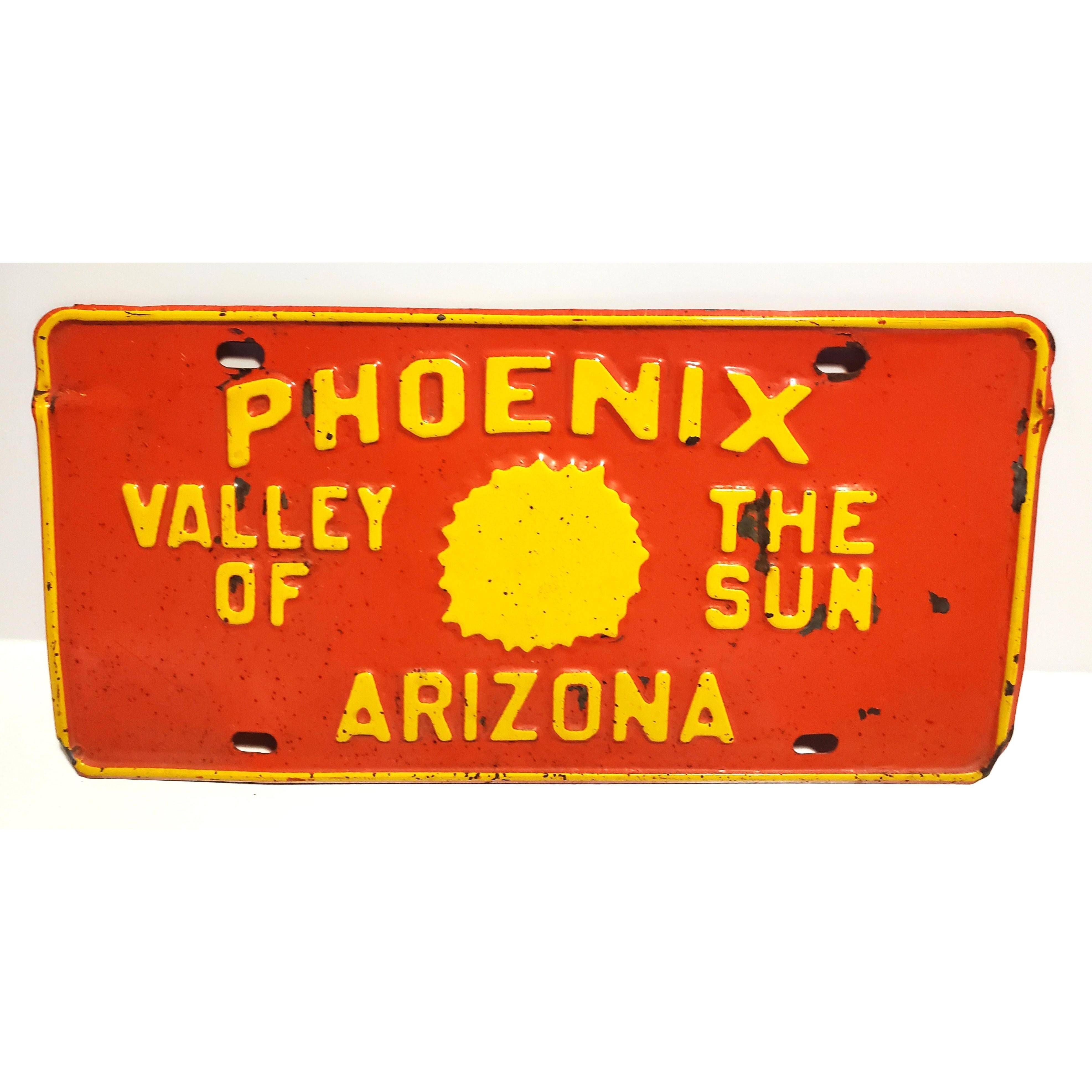 Vintage Valley of the Sun Novelty License Plate Phoenix Arizona AZ