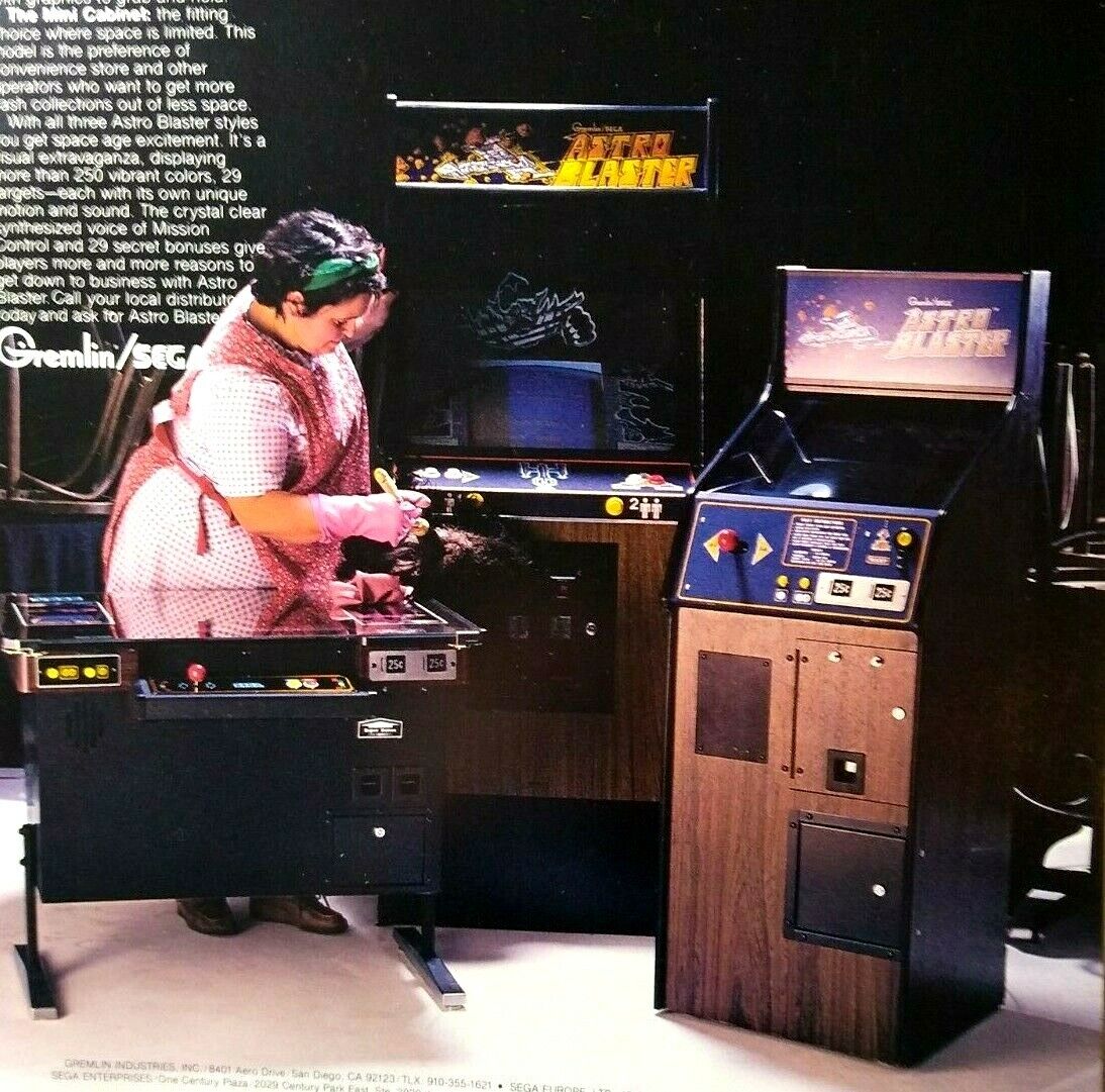Astro Blaster Arcade Flyer Original Gremlin 1981 Video Game Vintage ...