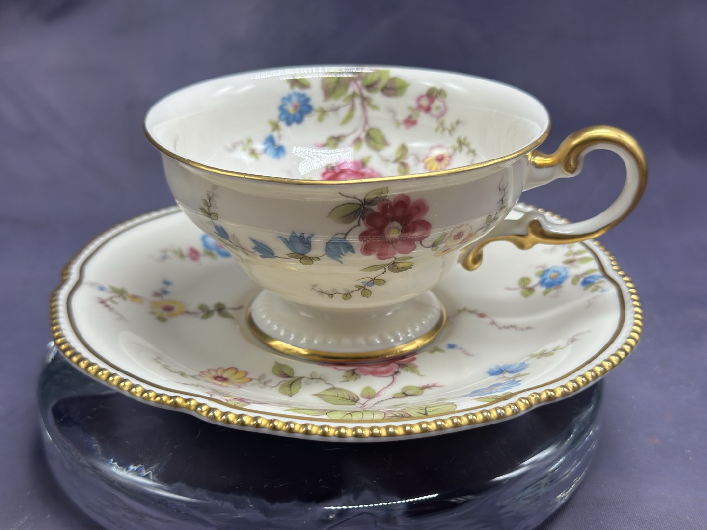 Vintage Castleton China Teacup & Saucer Sunnyvale Pattern USA Replacement