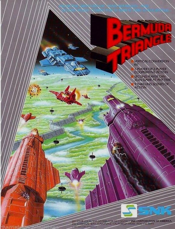 BERMUDA TRIANGLE Arcade FLYER Original Video Game Promo Artwork Sheet ...