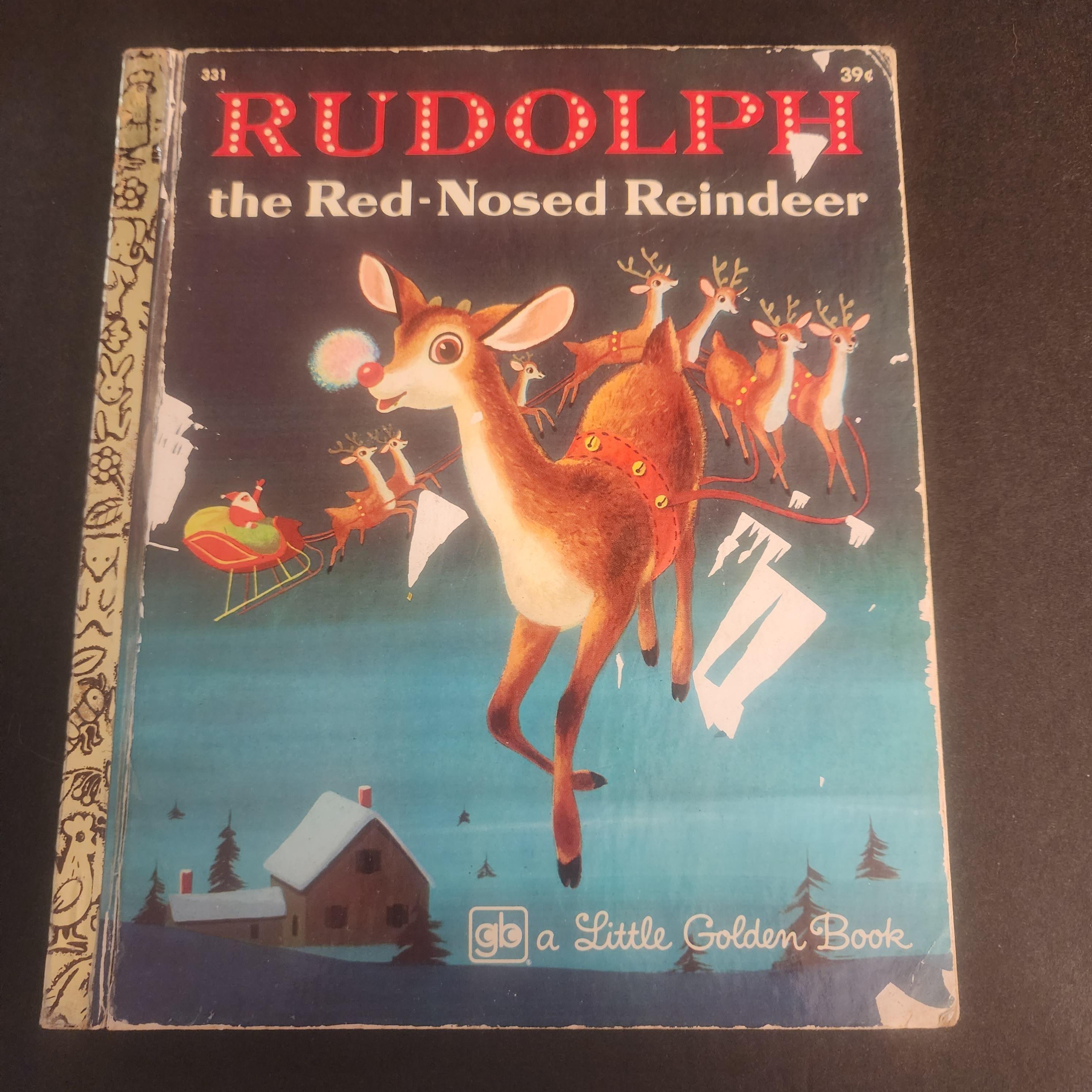 1972 Little Golden Book Rudolph The Red Nosed Reindeer