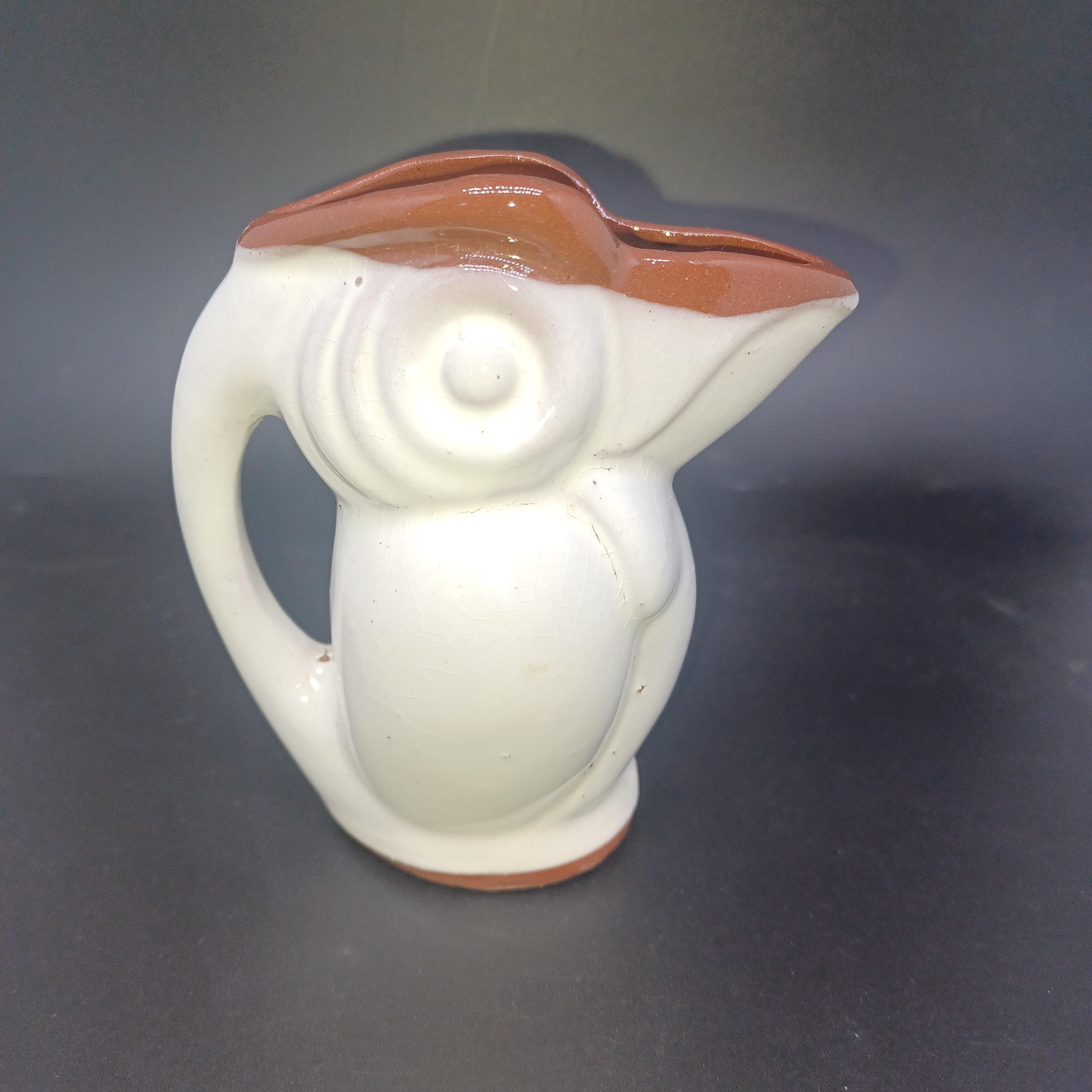 Vintage Blue Toucan Parrot Bird Shaped Pitcher/Creamer Canadian Souvenir
