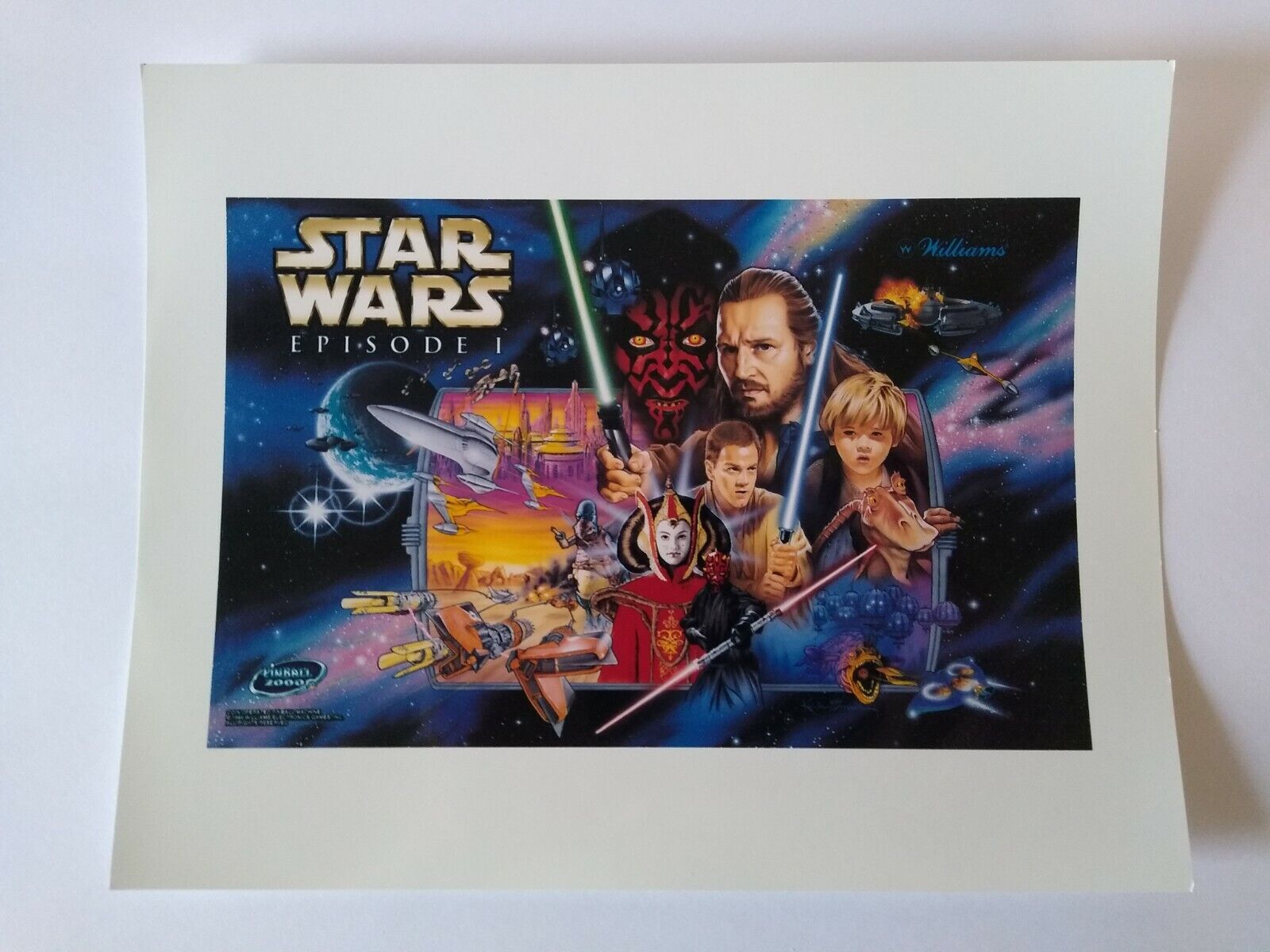 Star Wars Episode 1 Pinball Photo Of Backglass Art Original NOS Sci-Fi ...