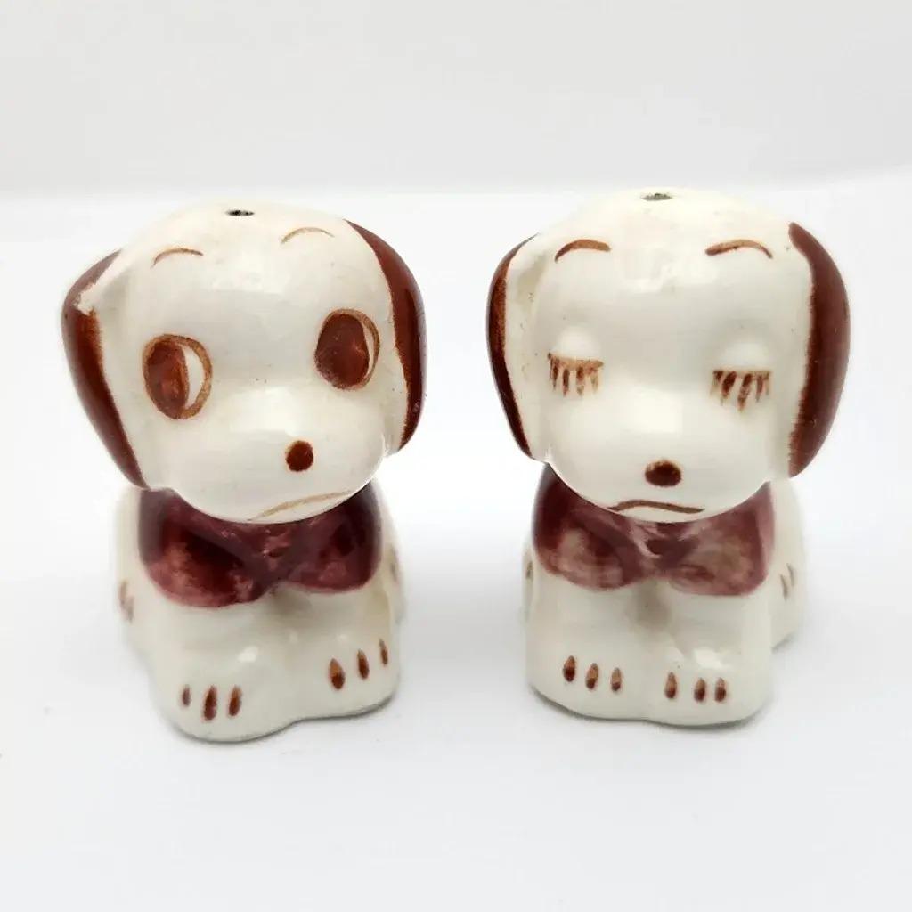 Rio Hondo Dog Salt and Pepper Shakers, 1930s-1940s