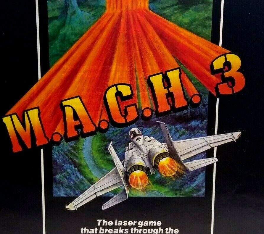 Mach 3 Arcade Flyer Original 1983 Video Laser Game Art Promo 8.5" x 11 ...