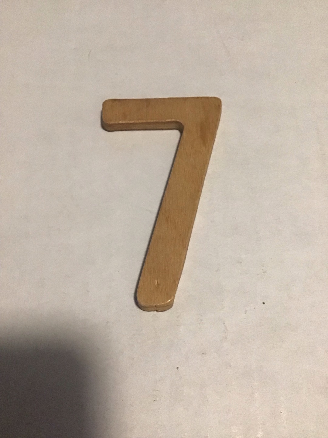 Number 7 Laser Cut Out Wood Shape Craft Supply - Woodcraft Cutout