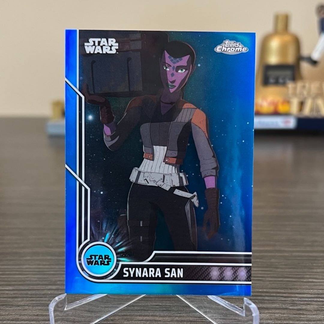 2023 Star Wars Chrome Synara San 102/150 Blue Refractor