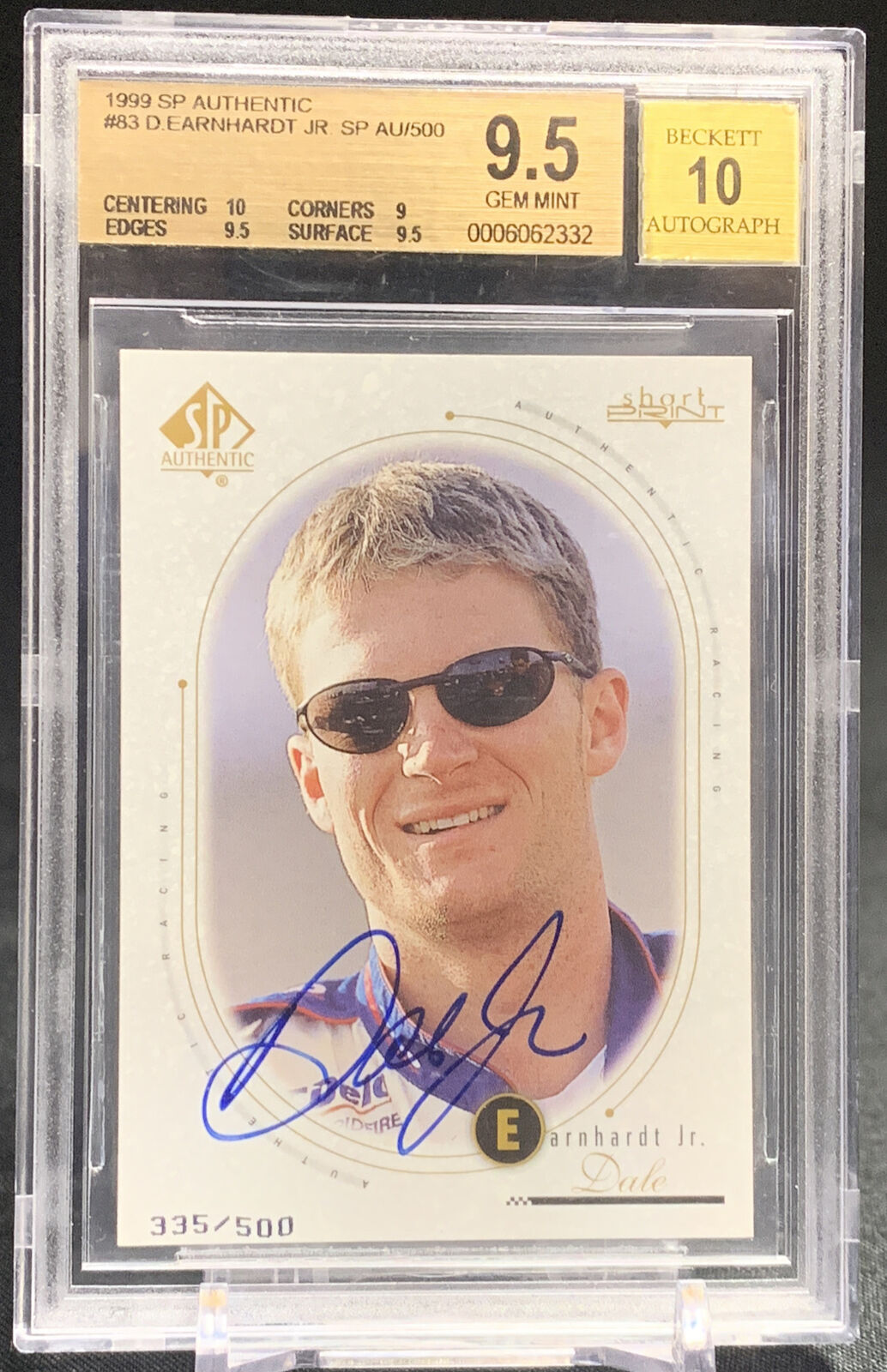 Dale Earnhardt Jr. 1999 SP Authentic Autograph #83 335/500 BGS 9.5 Auto 10