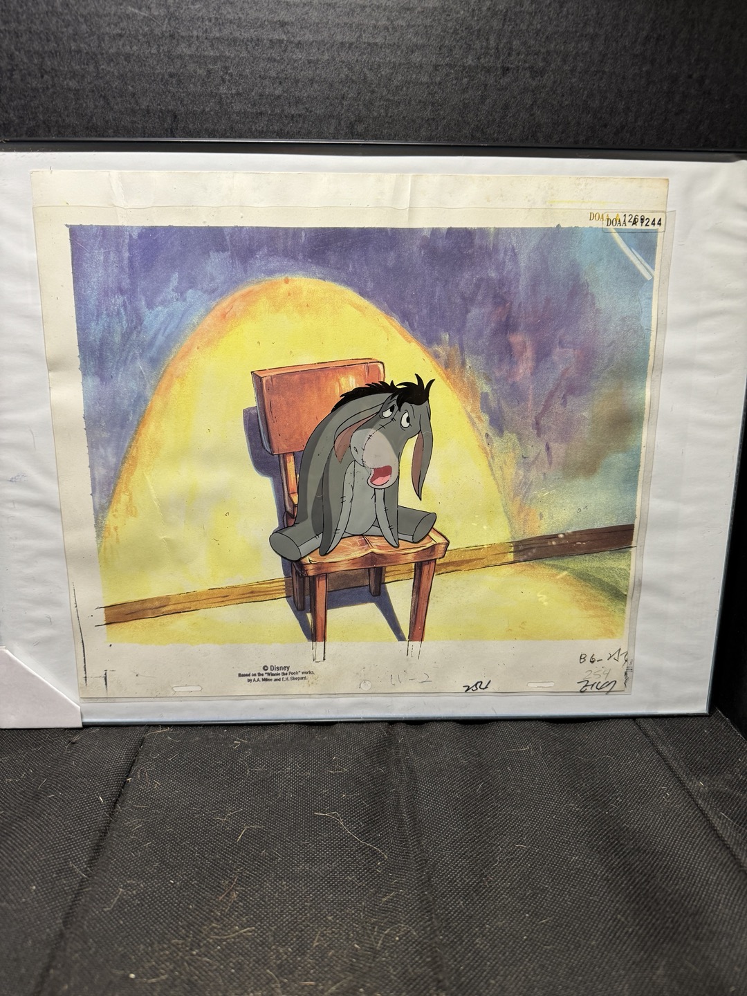 Eeyore Disney Original One-of-A-Kind Production Cel + Background Winnie ...