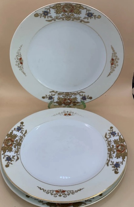 3-Noritake 10" Dinner Plates, Pattern 42200, Hand Painted Made In Japan ...