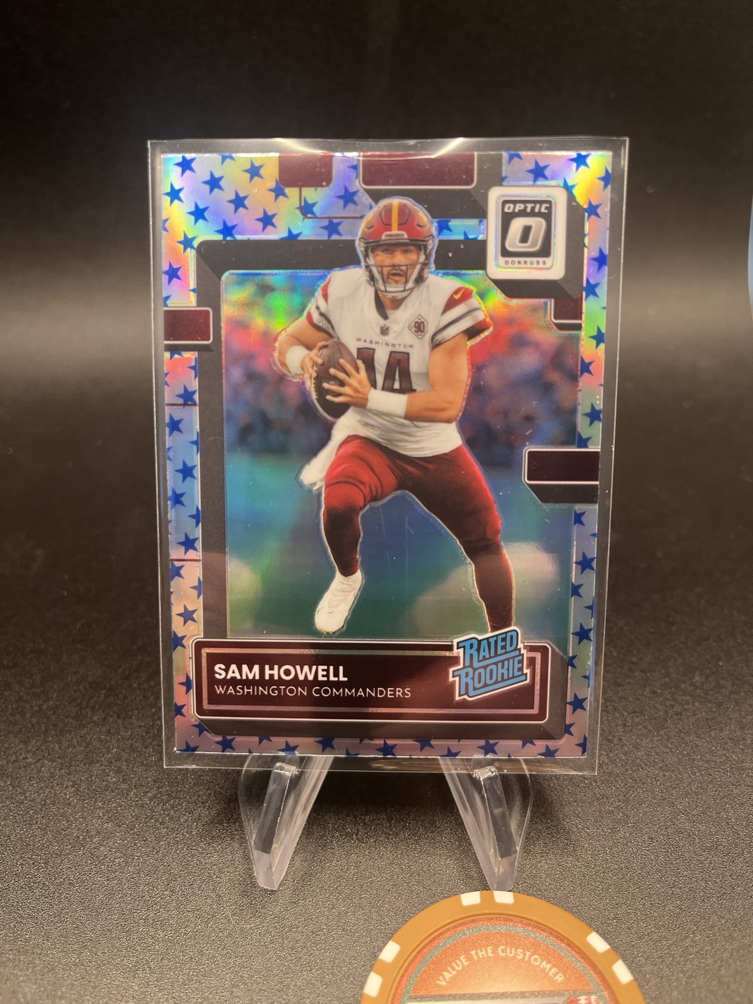 Sam Howell Stars Parallel 2022 Optic Football Card Seattle Seahawks