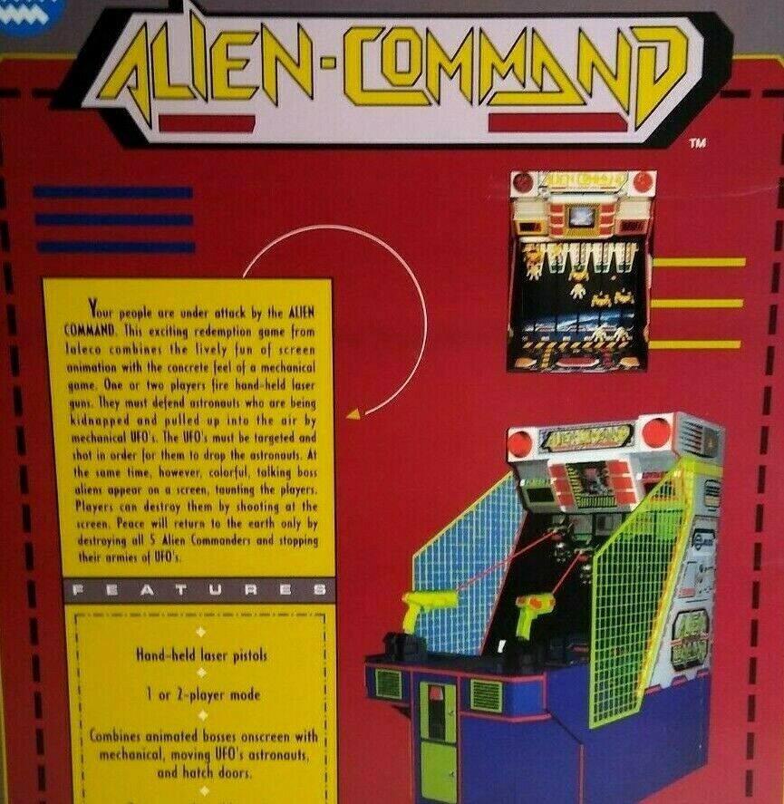 Alien Command Arcade Game Flyer Jaleco 1993 Vintage Artwork 8.5" x 11"