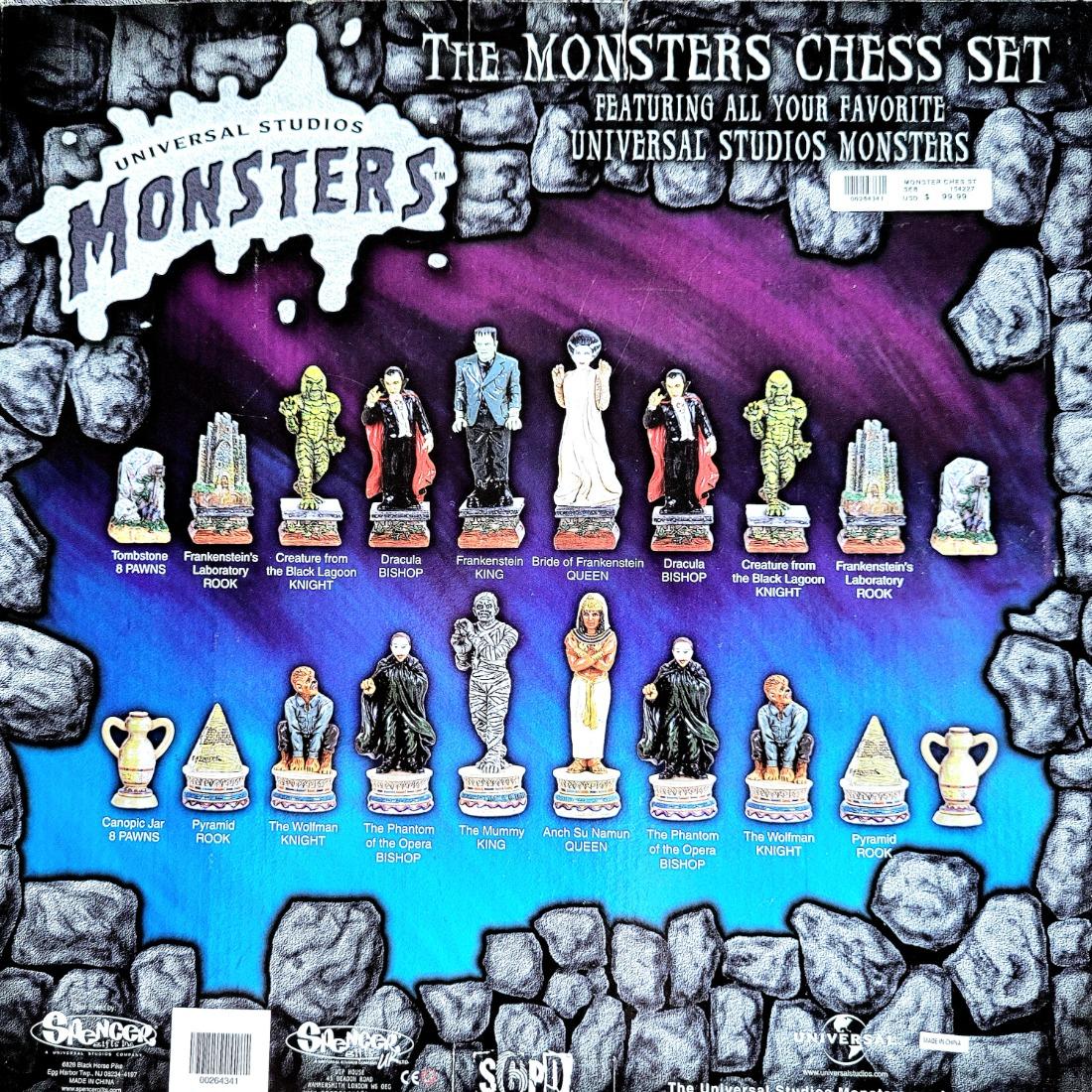 Universal Studios Monsters Chess Set Frankenstein vs The Mummy