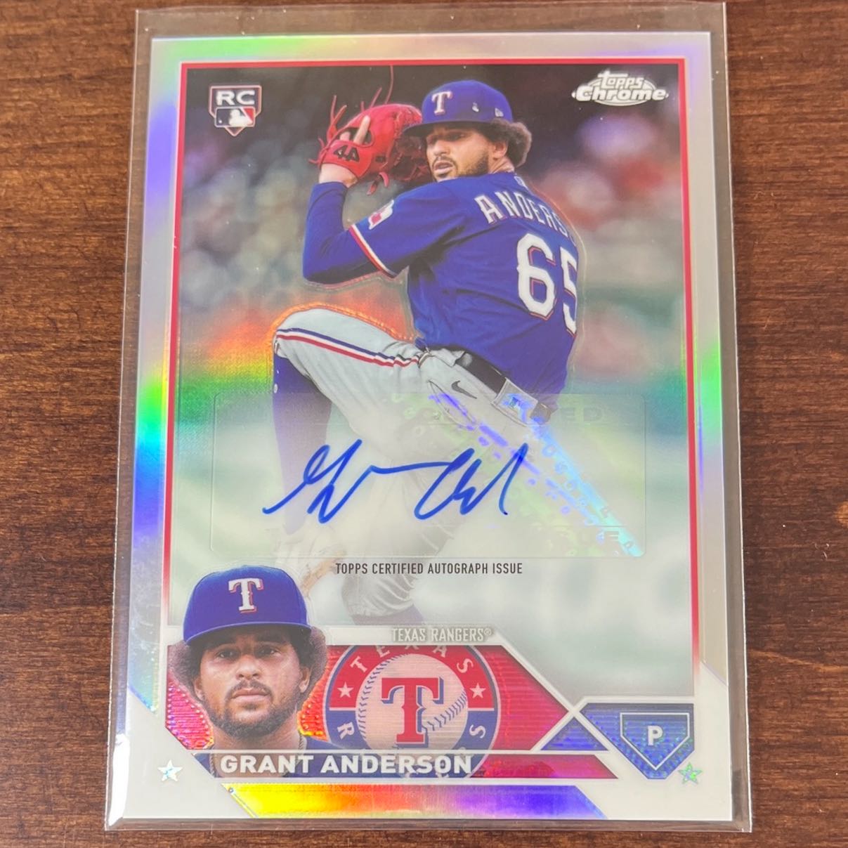 2023 Topps Chrome Update Grant Anderson Refractor Auto /499 RC