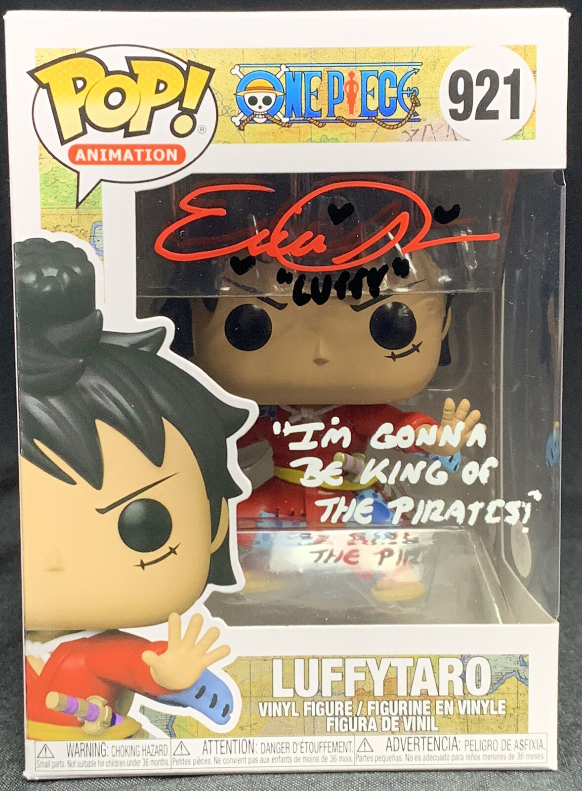 Monkey D. Luffy One Piece Funko Pop 921 Luffytaro Signed Erica ...