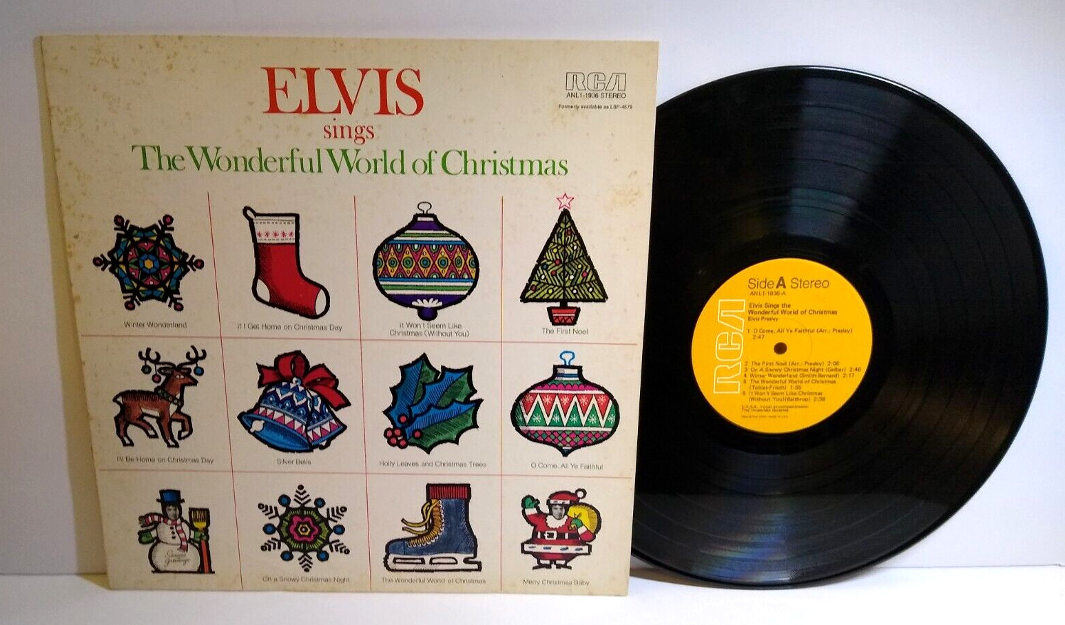 Elvis Presley Sings The Wonderful World Of Christmas Vinyl LP Record ...